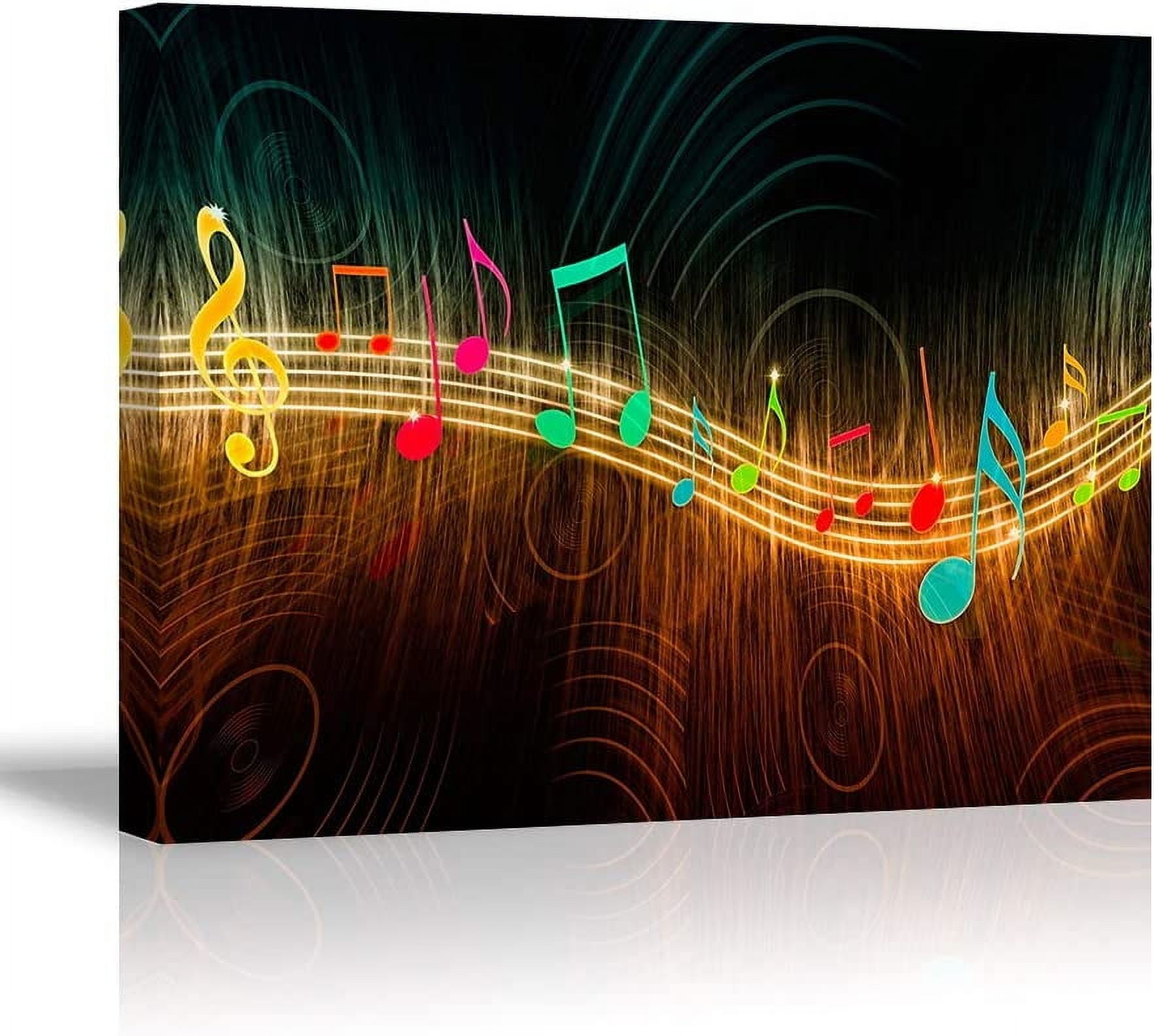 ADALE Music Wall Art for Bedroom, Modern Musical Note Canvas Prts ...