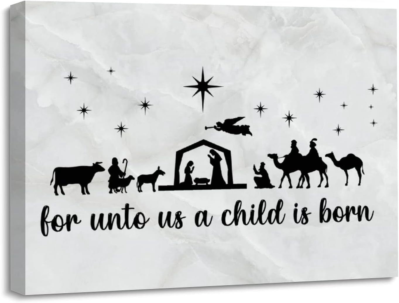 ADALE Nativity Scene Canvas Prints Merry Christmas Wall Art Oil ...
