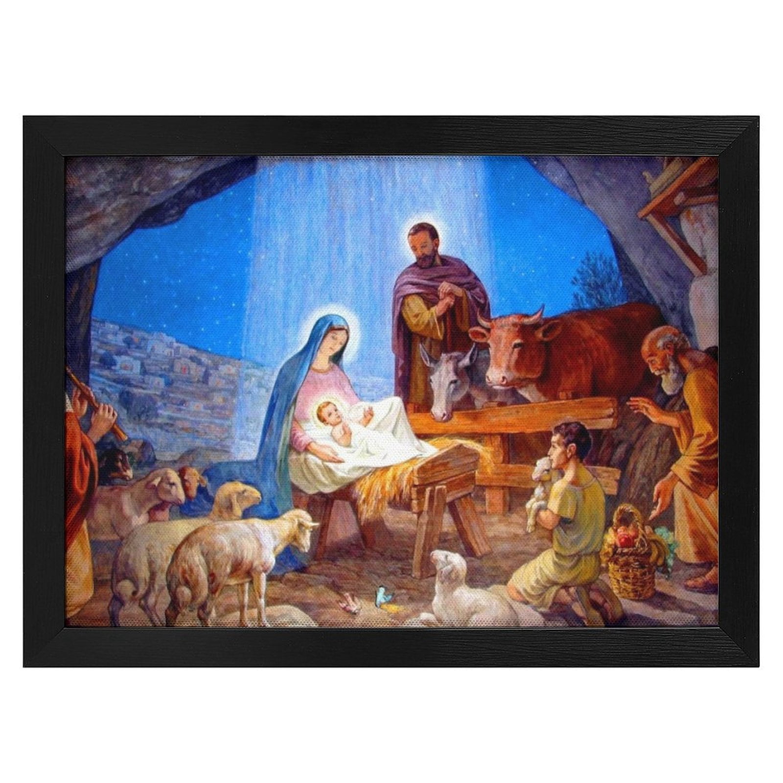 ADALE Nativity Scene Christmas POSTER print Holy Family Mary and Infant ...