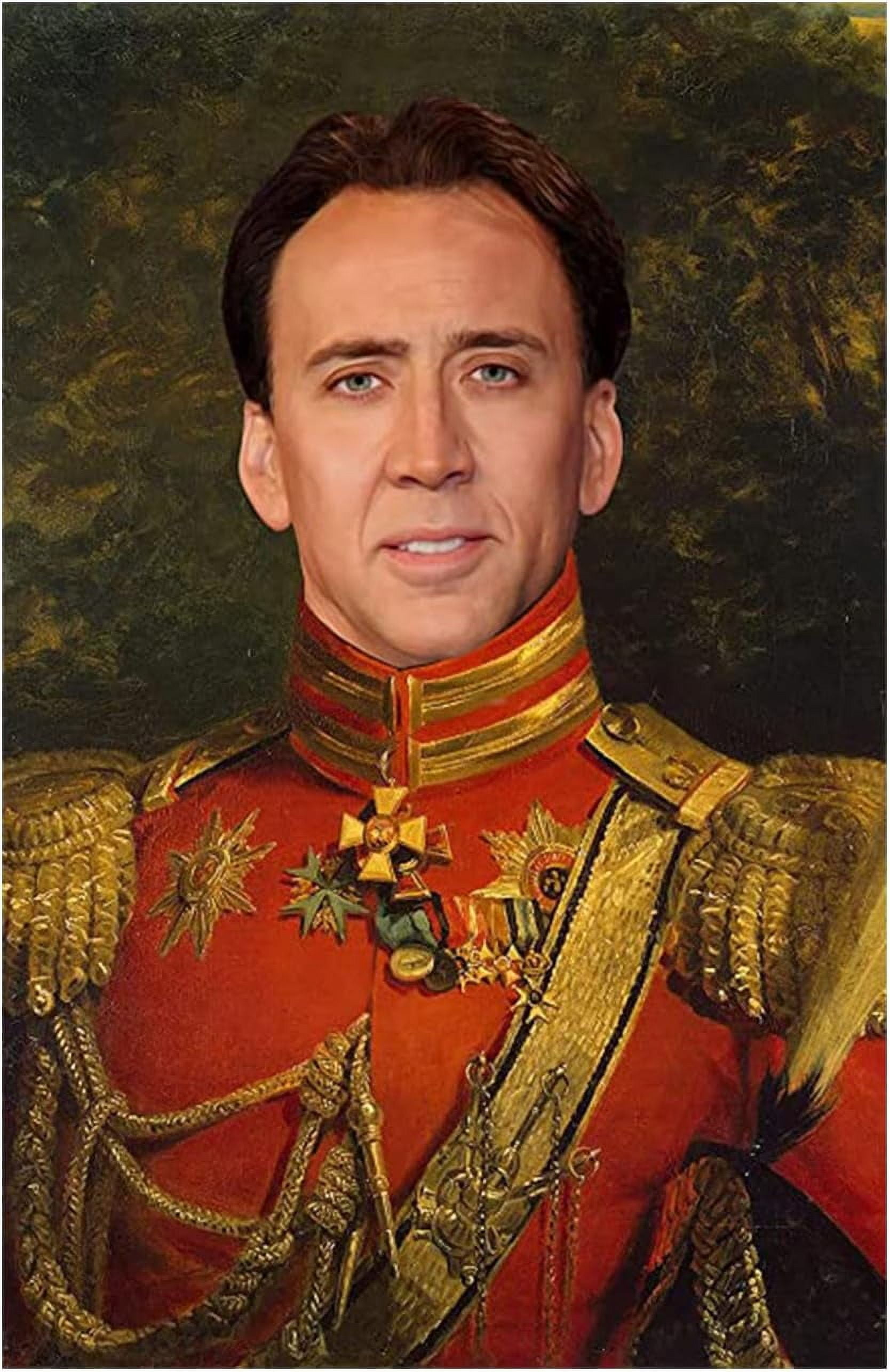 ADALE Nicolas Cage Poster - Funny Celebrity Art - Faux Oil Painting ...