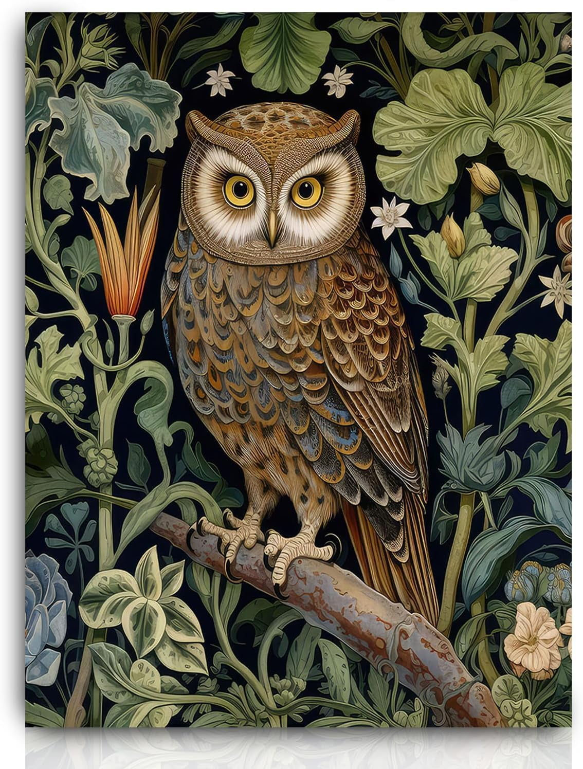 ADALE Nordic Rustic William Morris Fox Wall Art Cute Fox Print Painting ...