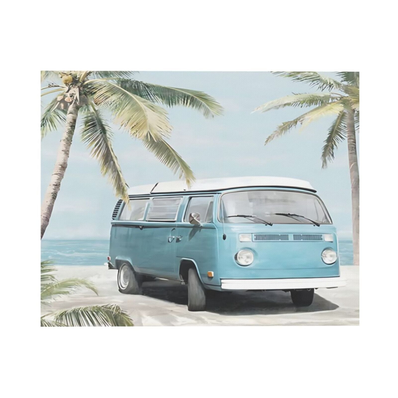 ADALE Ocean Beach Theme Wall Art Decor Coastal Tropical Palm Trees Cute ...