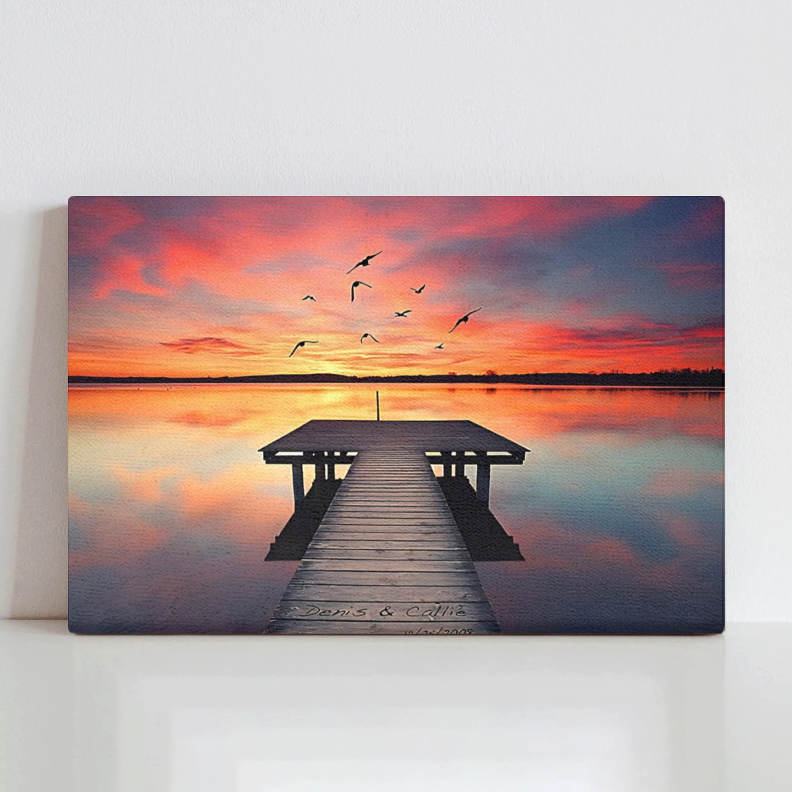 ADALE Our Own Sunset Artwork Blue Beach Holiday Summer, Gift for ...