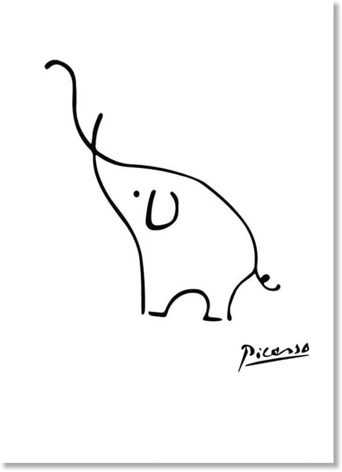 ADALE Picasso Painting Abstract Animals Sketch Print on Canvas Dog Cat ...