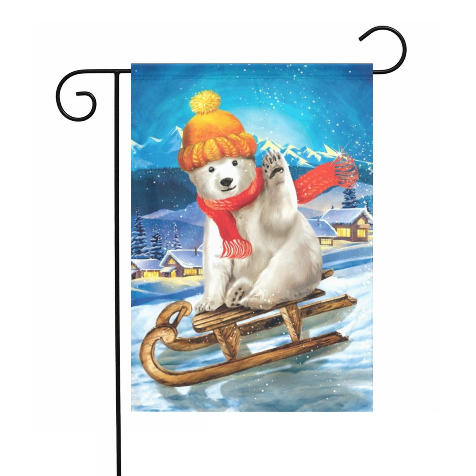ADALE Polar Bear Winter Garden Flag (Size 12x18in/30x45cm) - Walmart.com