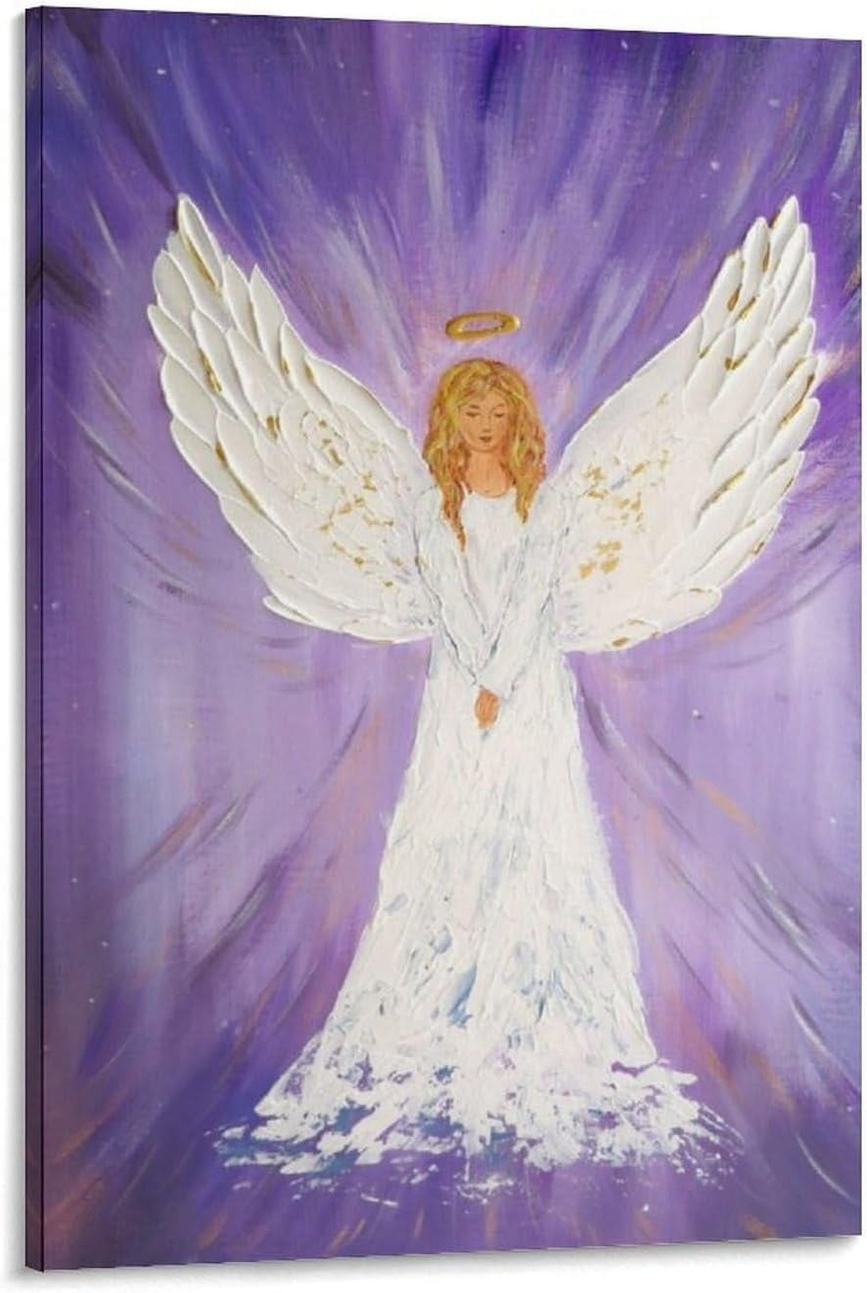 ADALE Posters White Angel Wings Poster Christmas Angel Wall Art ...