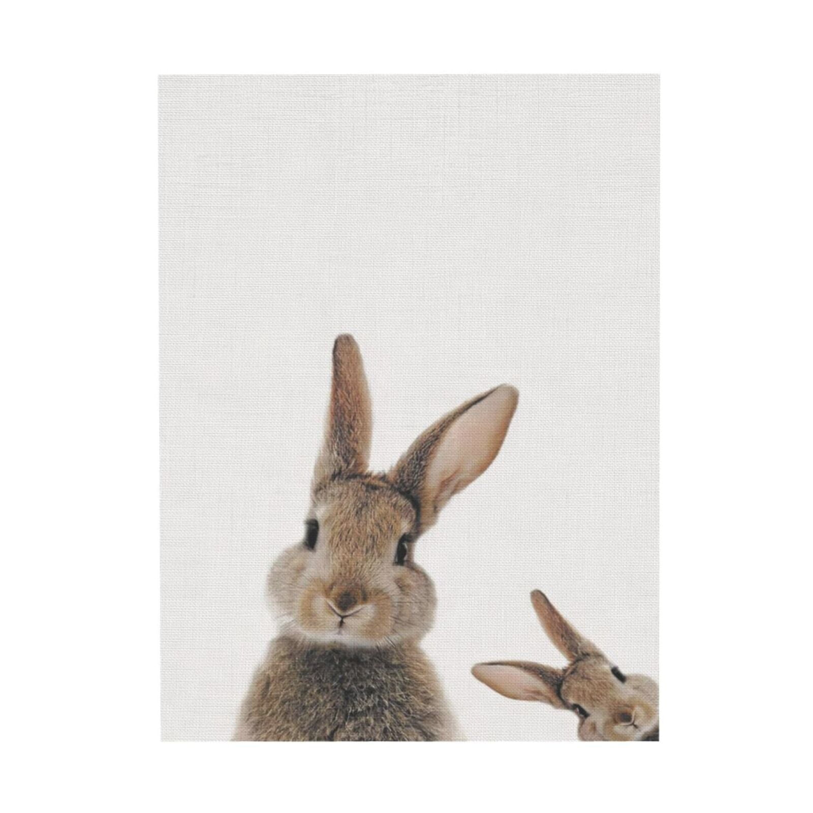 ADALE Rabbit Canvas Wall Art Cute Animal Artwork Nursery Bunny Picture ...