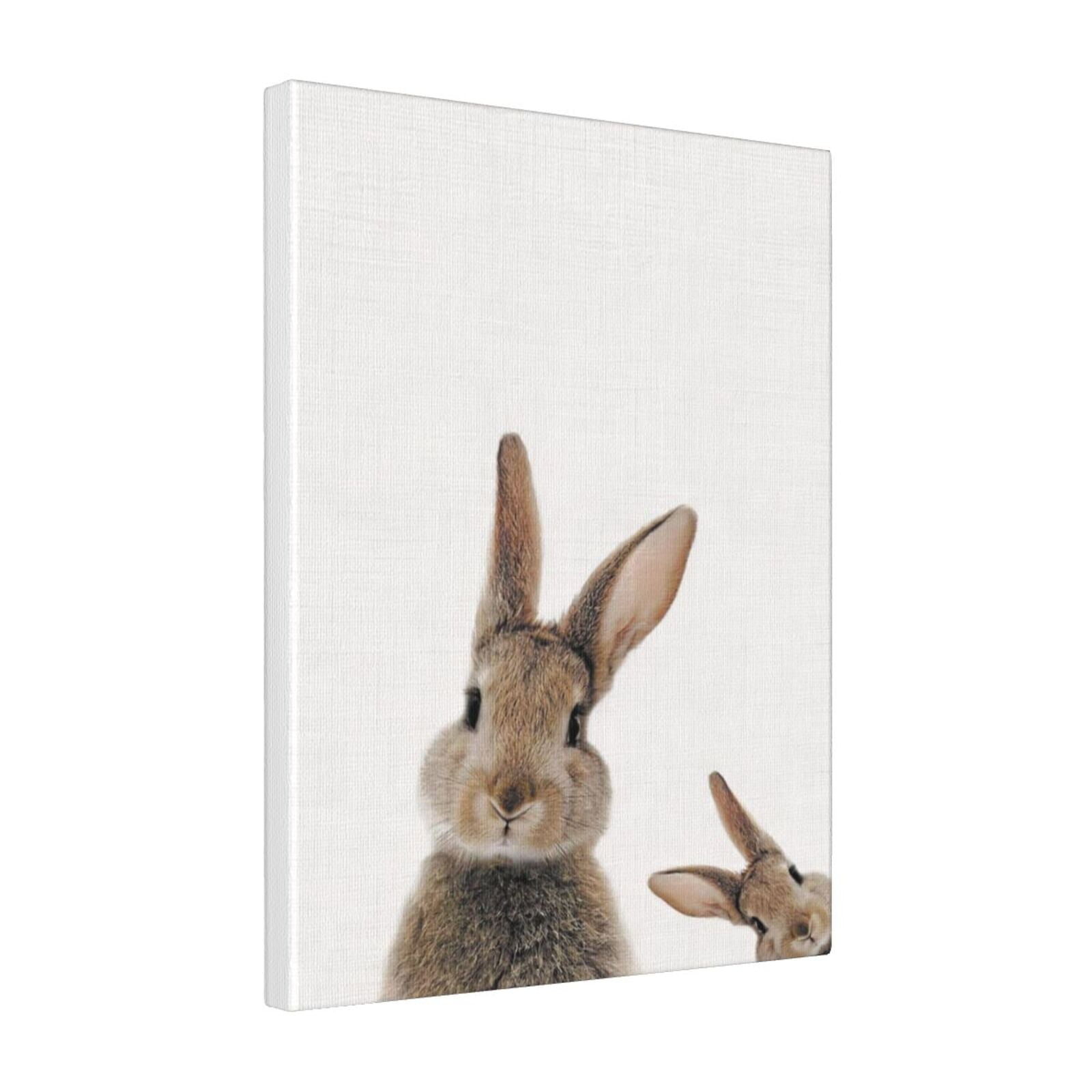 ADALE Rabbit Canvas Wall Art Cute Animal Artwork Nursery Bunny Picture ...
