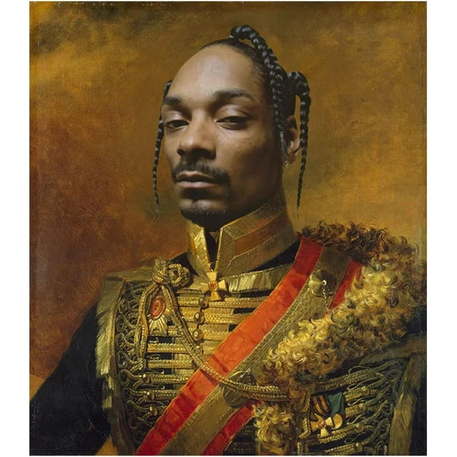 ADALE Rapper - Funny Celebrity Art Poster - Faux Oil Painting Print ...