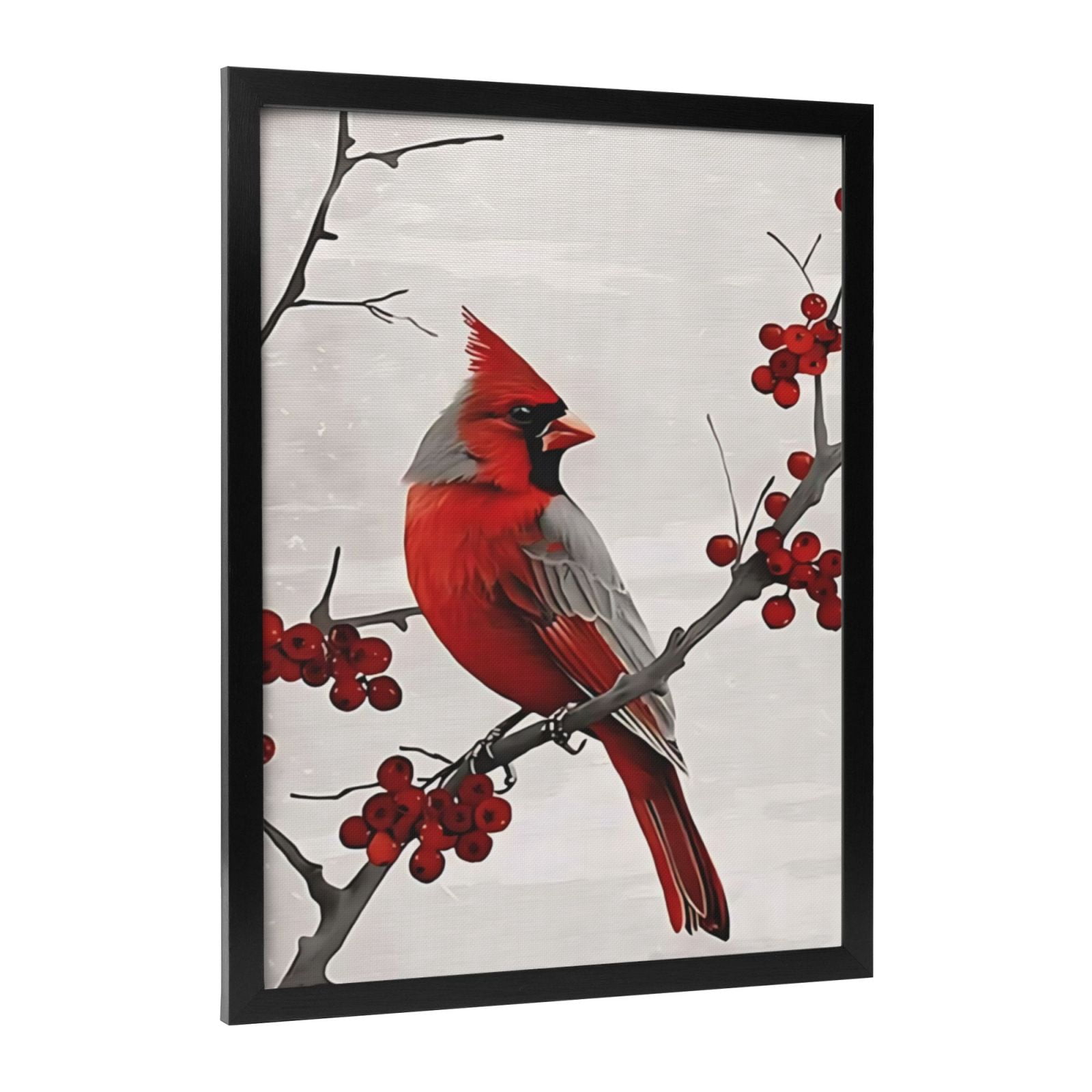 ADALE Red Cardinal Canvas Wall Art Cardinal Bird Standing on a Branch ...
