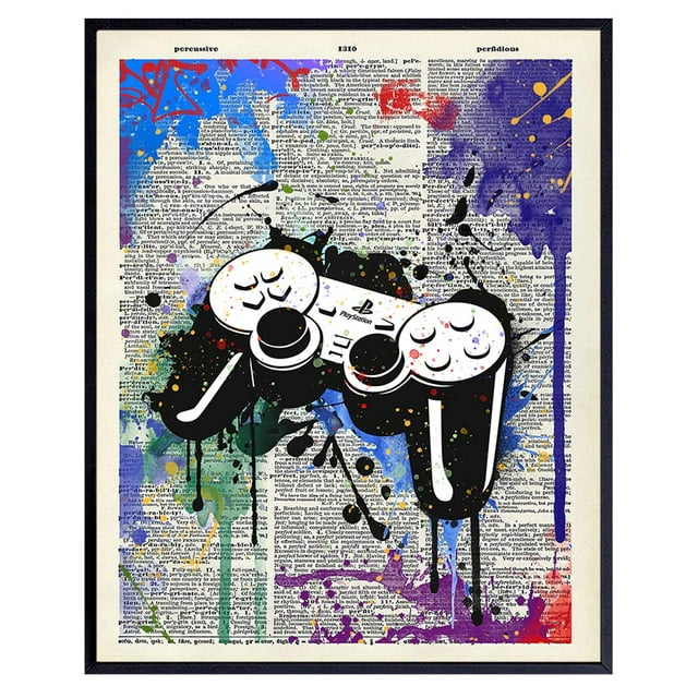 ADALE Remote Control Wall Decor - Gaming Graffiti Art - Street Art ...