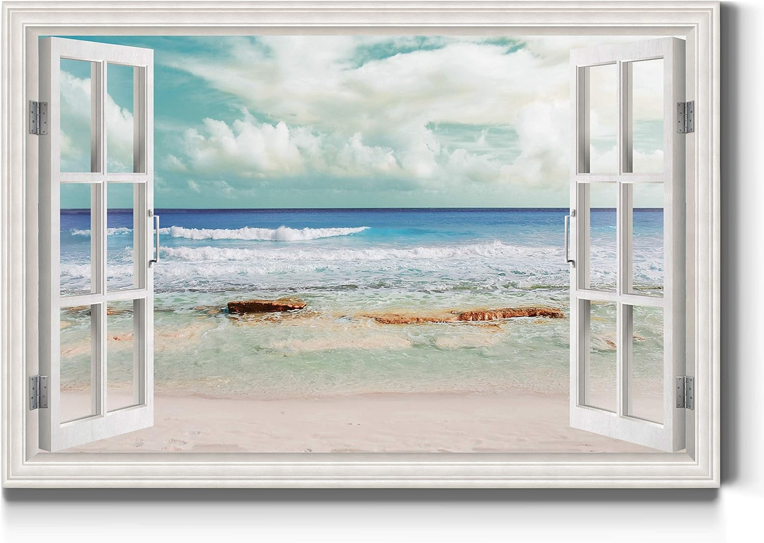 ADALE Renditions Gallery Home Wall Art Scenic Window View of Coral ...