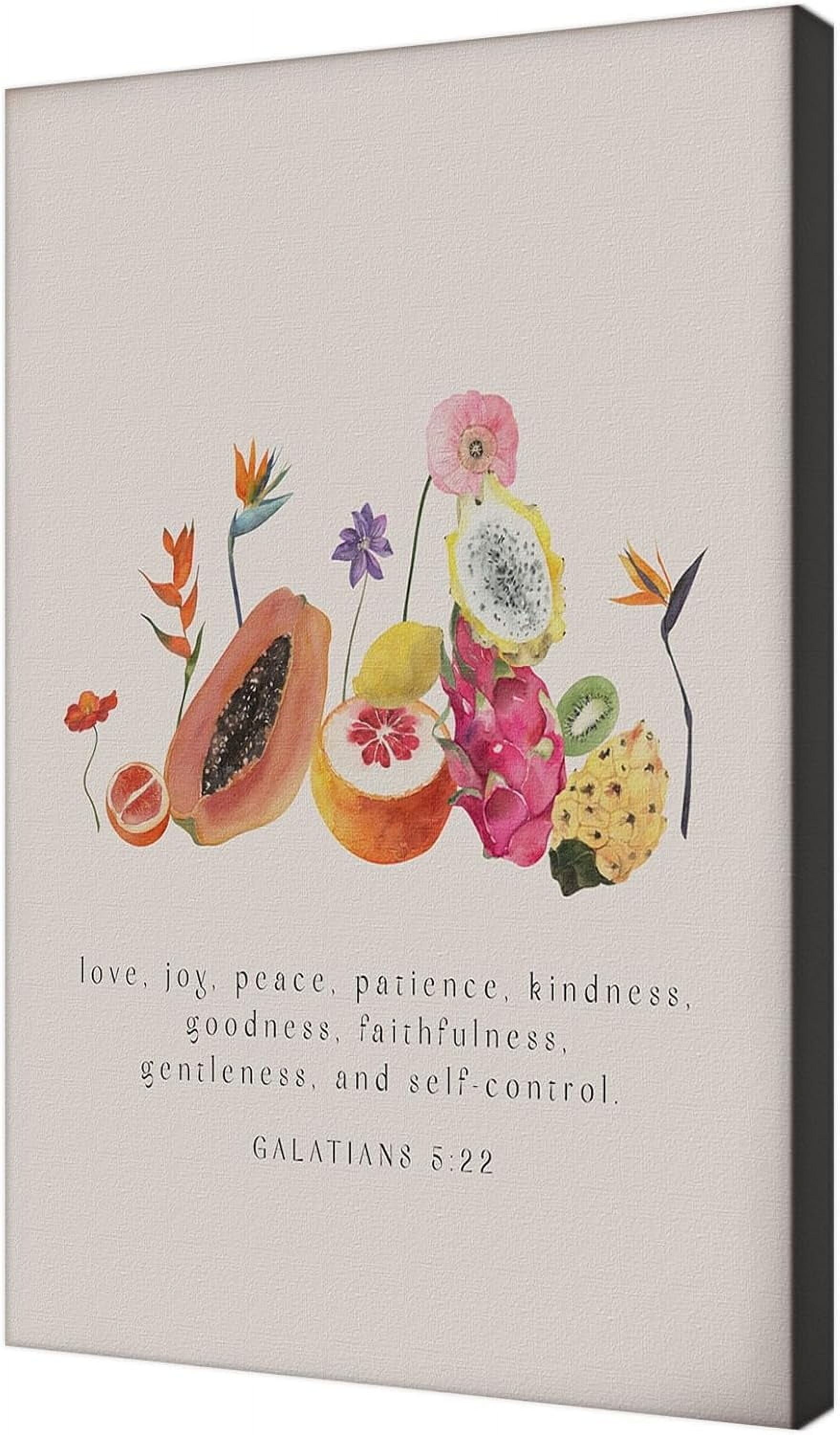 ADALE Retro Christian Wall Art-Tropical Fruit of the Spirit Posters For ...
