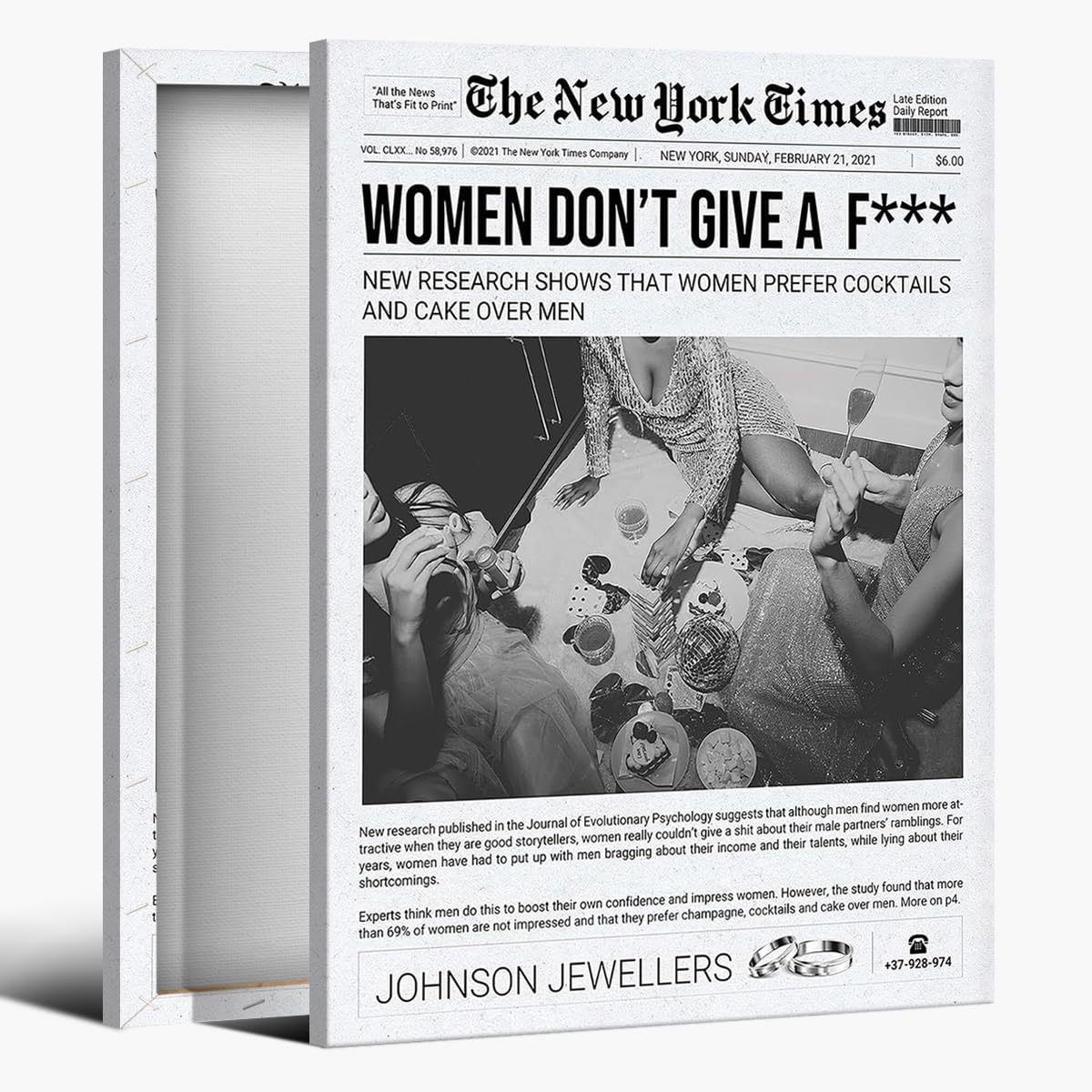 ADALE Retro Newspaper Posters Positive Affirming Quotes Posters Black ...