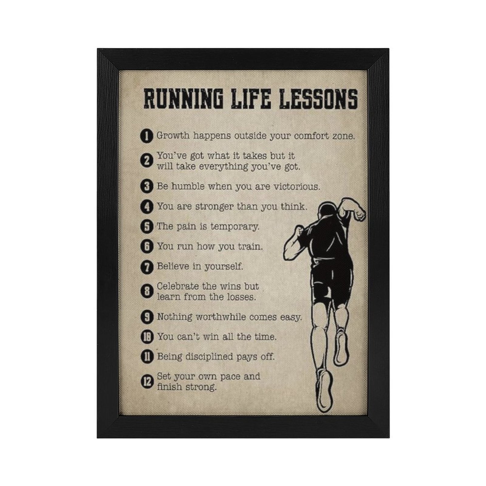 ADALE Running Gifts Inspirational Wall Decor Canvas Wall Art Artwork ...