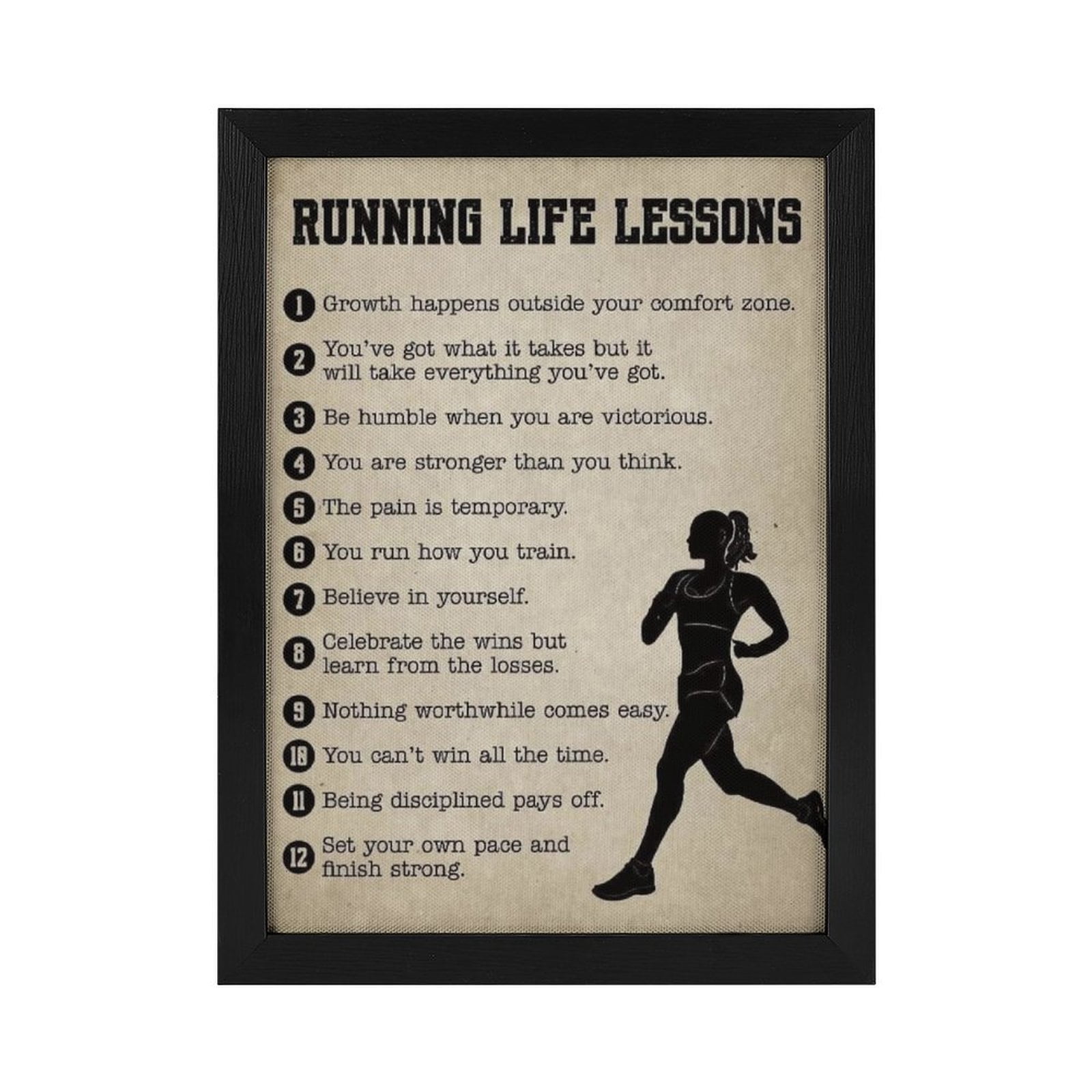 ADALE Running Gifts Inspirational Wall Decor Canvas Wall Art Artwork ...