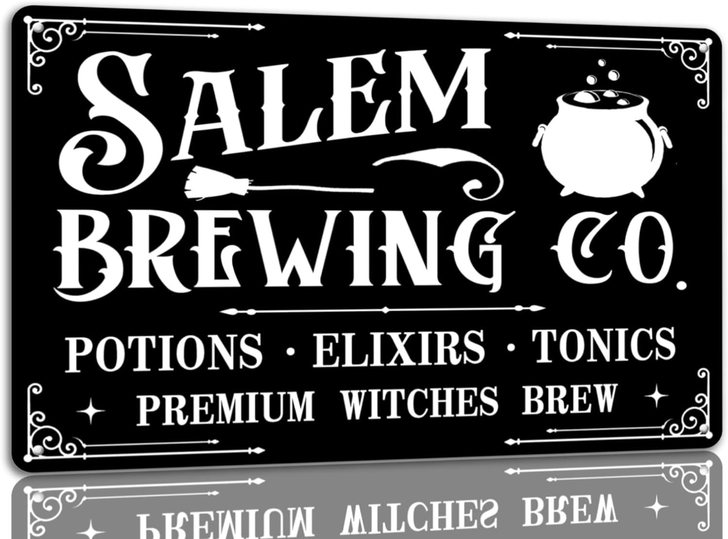 ADALE Salem Brewing Co Tin Sign Halloween Metal Sign Vintage Spooky ...