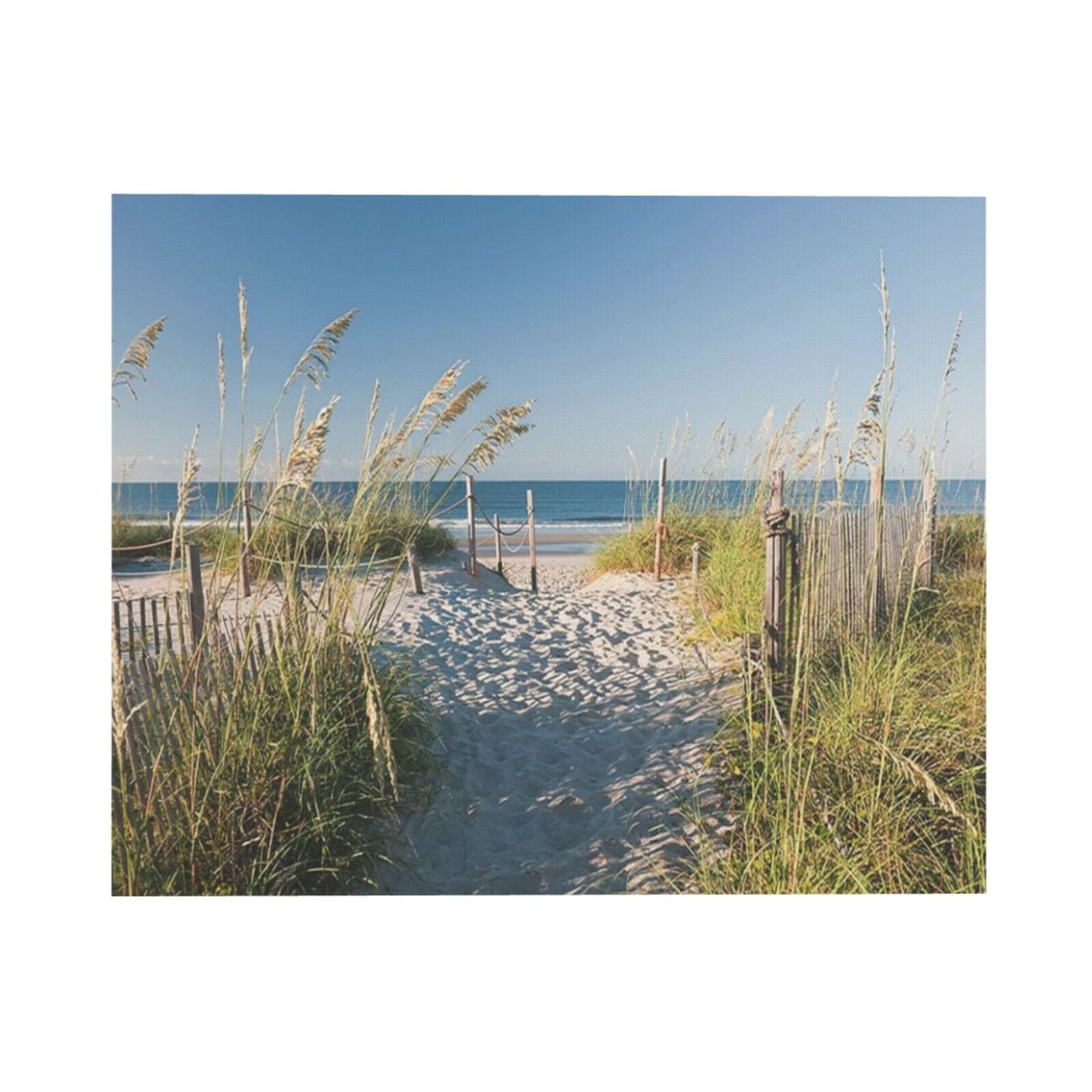 ADALE Sea Beach Canvas Wall Art Blue Ocean Canvas Pictures Wall Decor ...