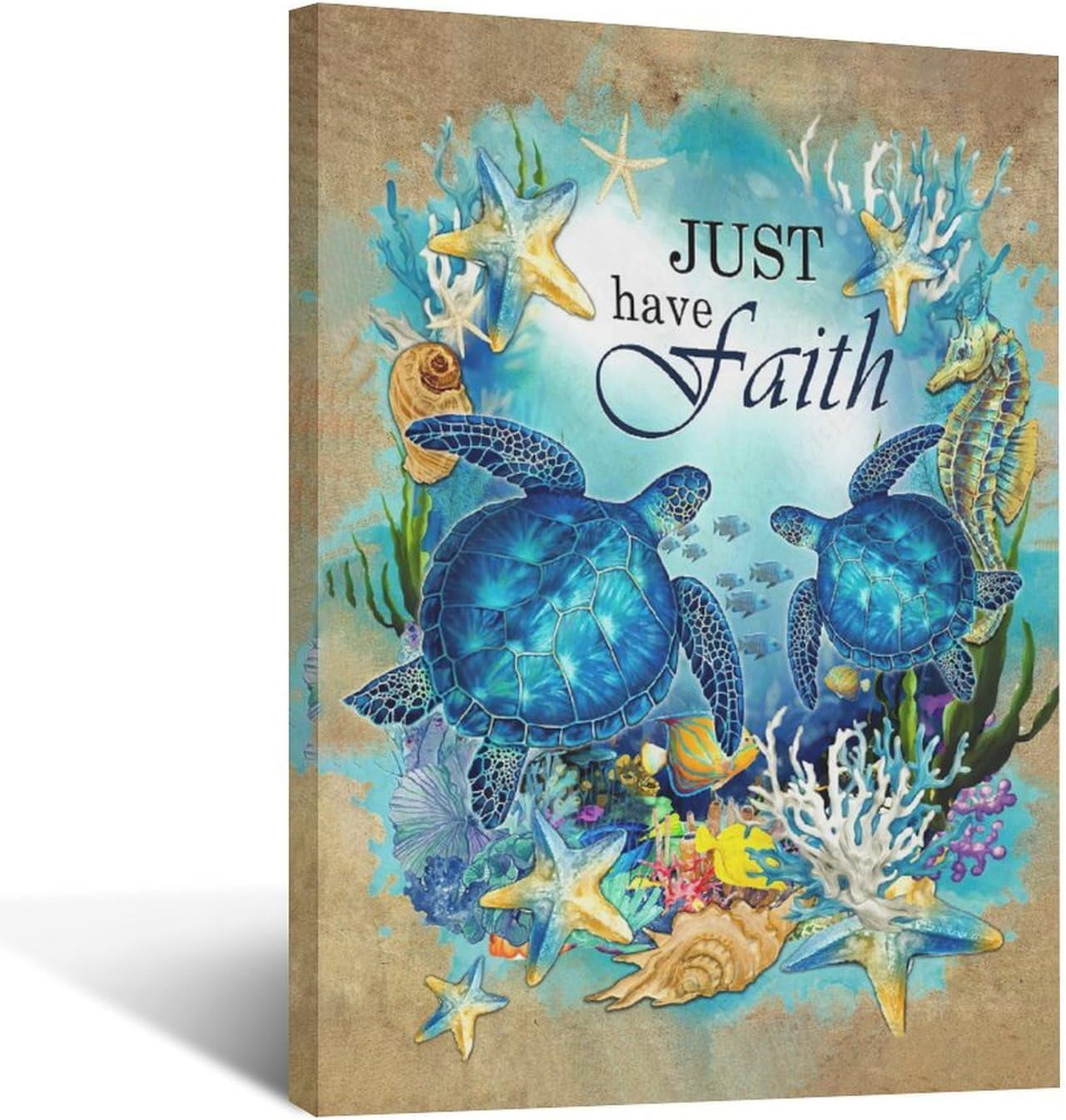 ADALE Sea Turtle Wall Art Ocean Turtle Pictures Wall Decor Turtle Just ...