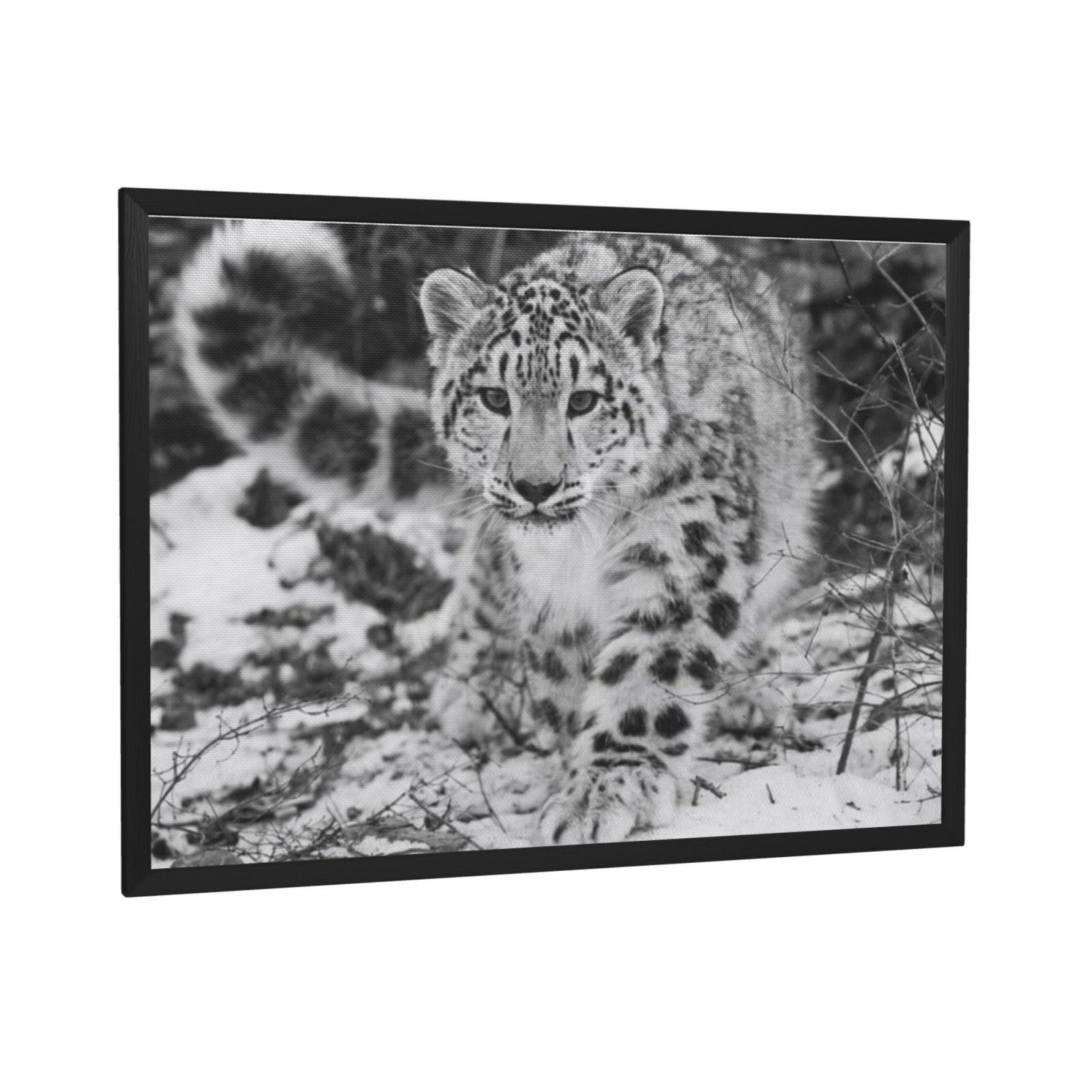 ADALE Snow Leopard Animal Poster Canvas Poster Bedroom Decor Sports ...