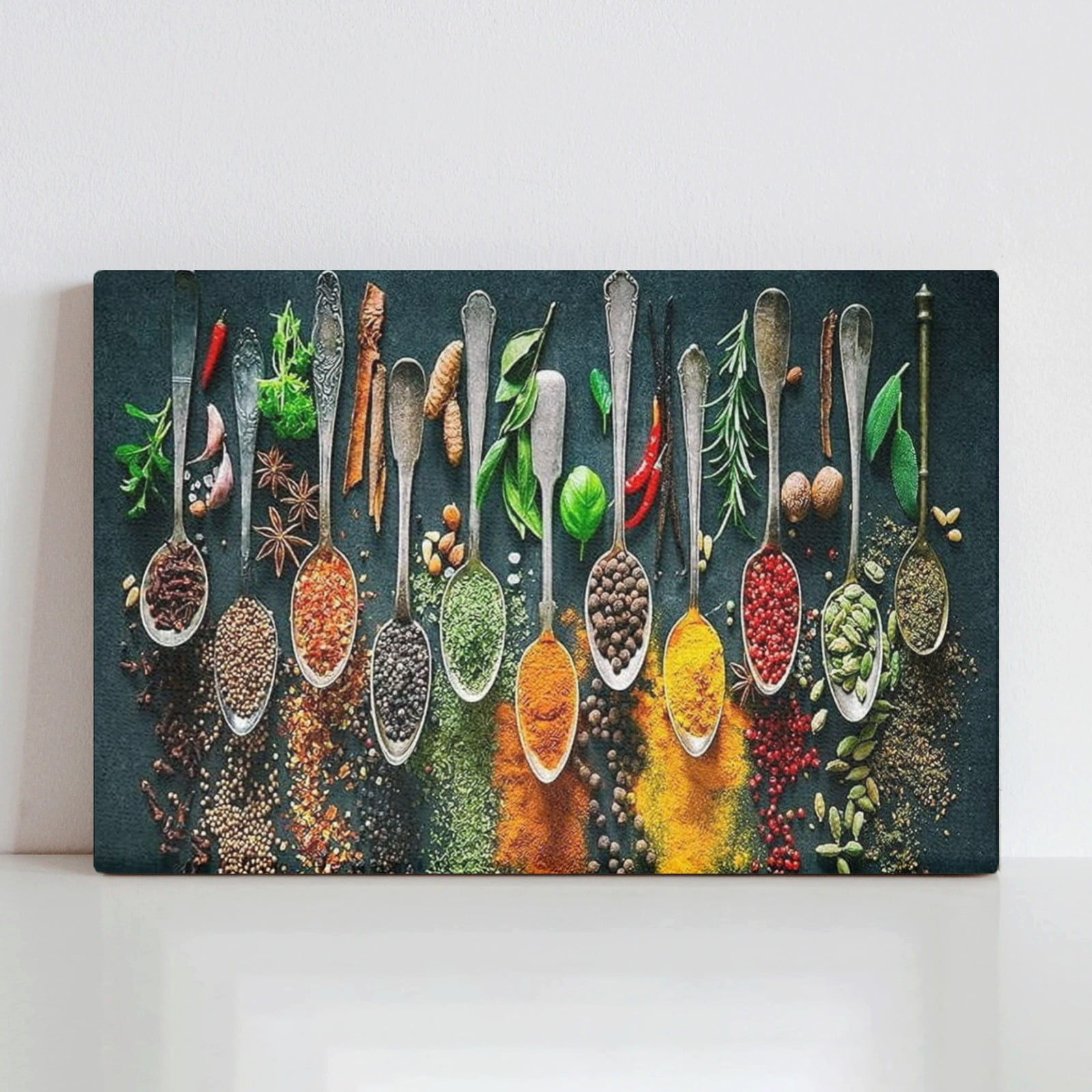 ADALE Spices Wall Decor Colorful Kitchen Canvas Wall Art Poster Prints ...