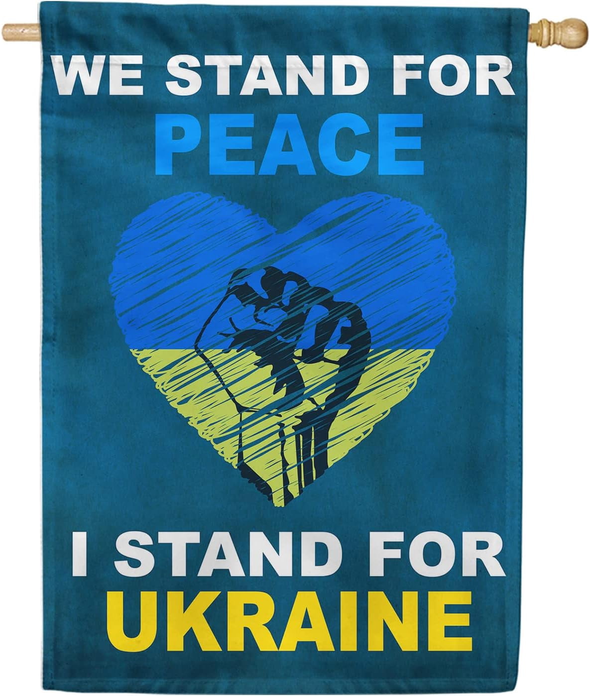 ADALE We Stand for Peace I Stand for Ukraine House Flag Double Sided ...