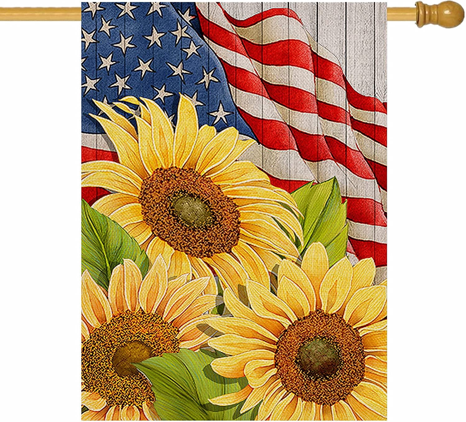 ADALE Sunflower House Flag Spring Decor Yard Outdoor Large Welcome Flag ...