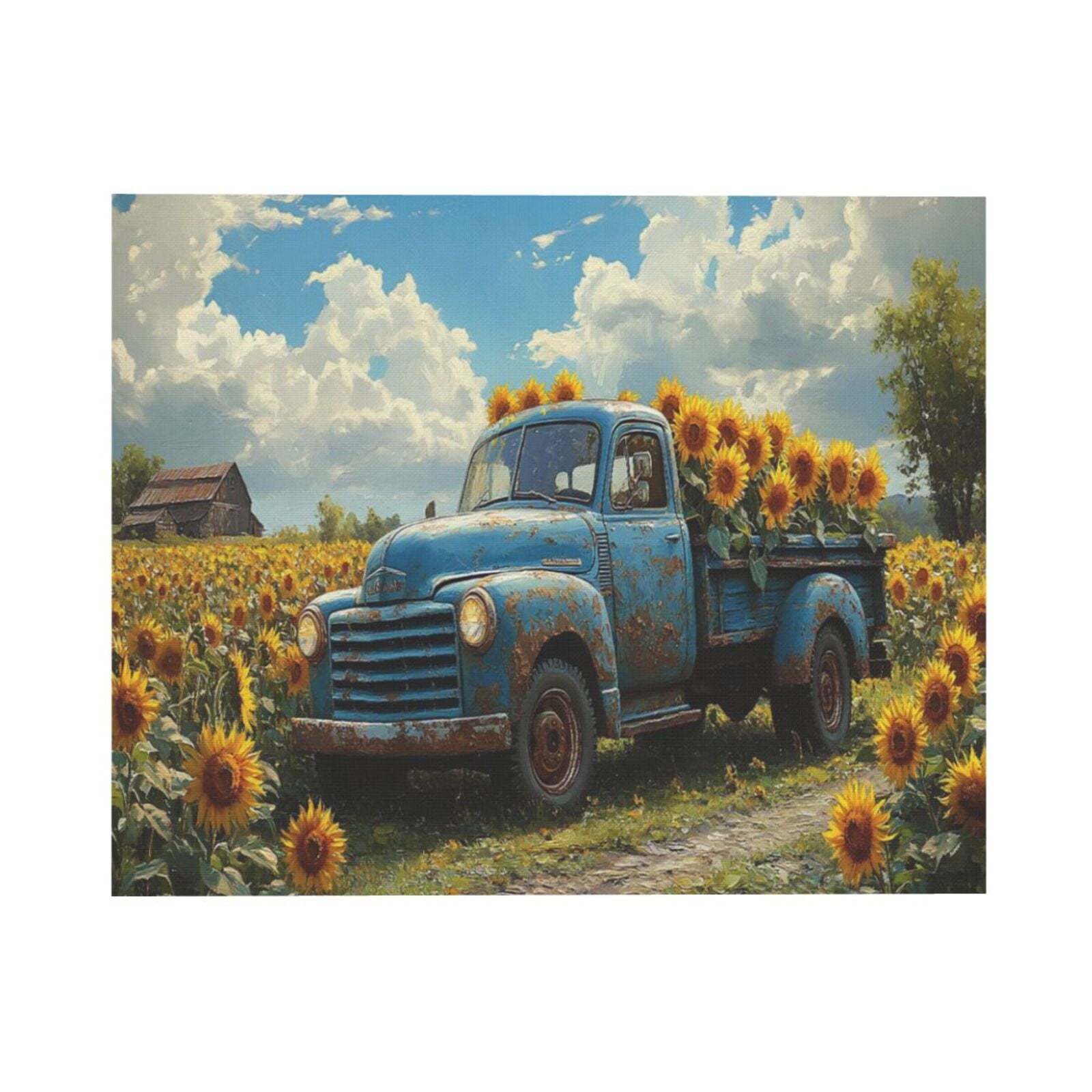 ADALE Sunflower Wall Art Farmhouse Pictures Wall Decor Vintage Floral ...