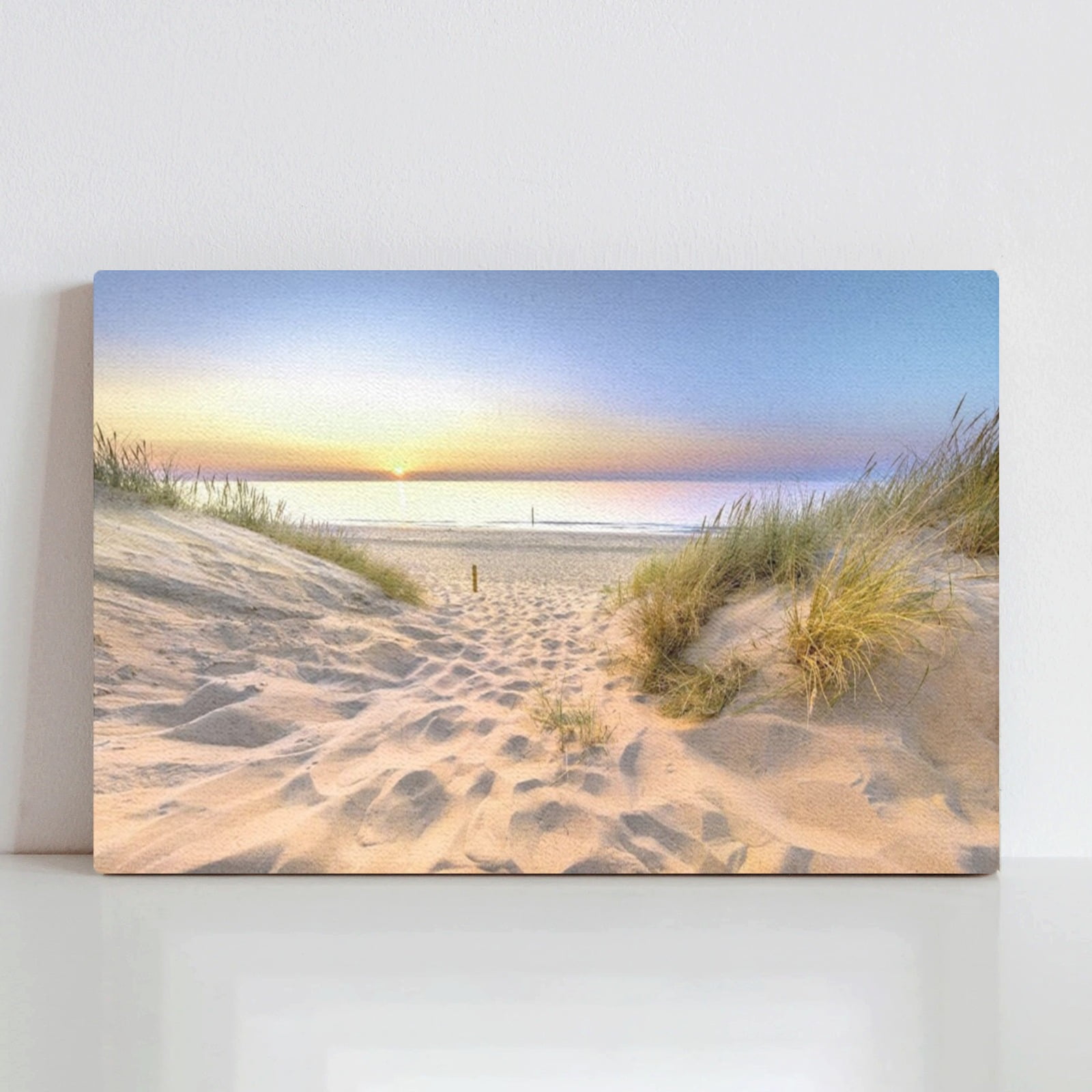 ADALE Sunset Ocean View Canvas Wall Art Picture 1 Panel Outdoor Dune ...