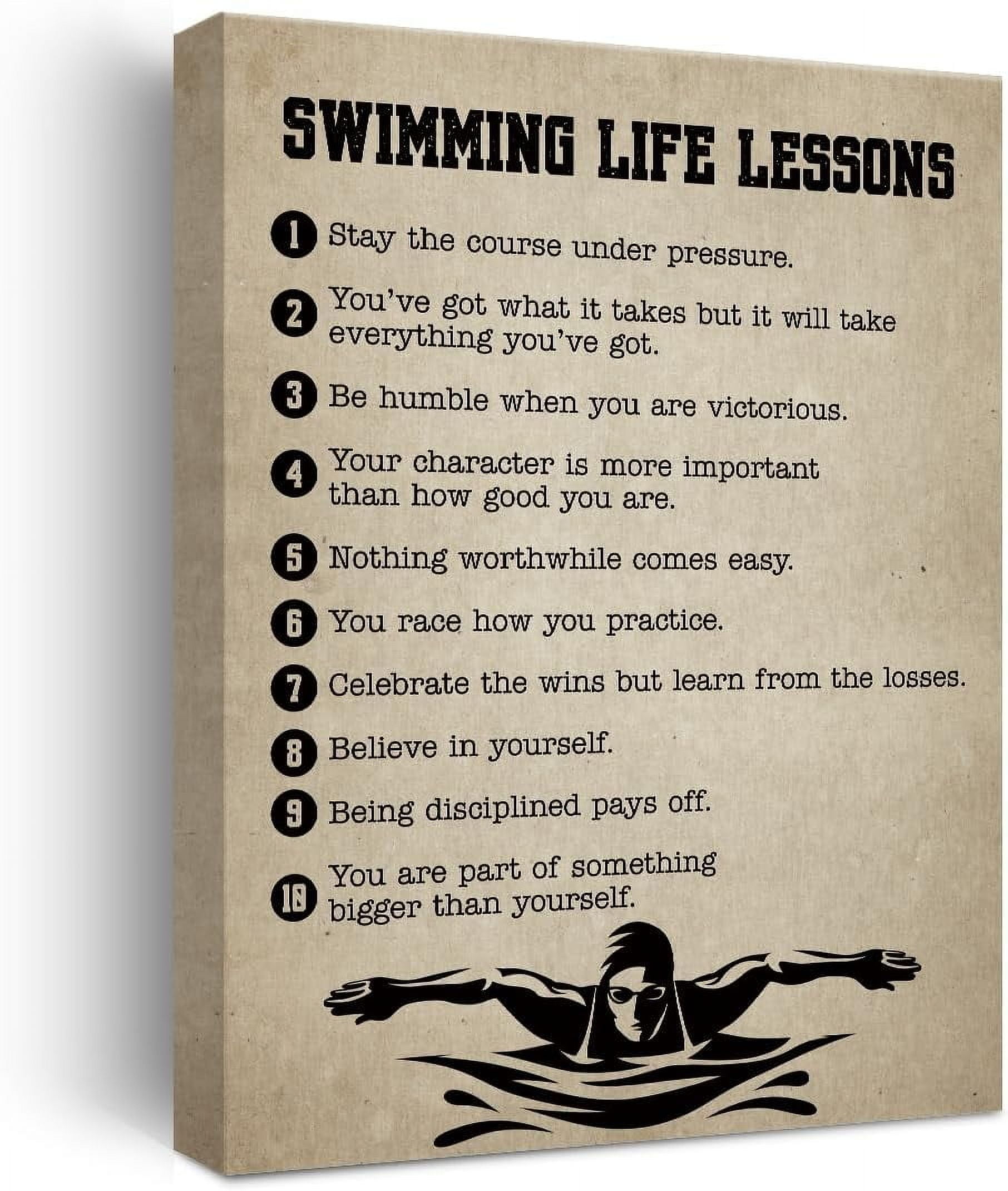 ADALE Swim Coach Gifts spirational Wall Decor Canvas Wall Art Artwork ...