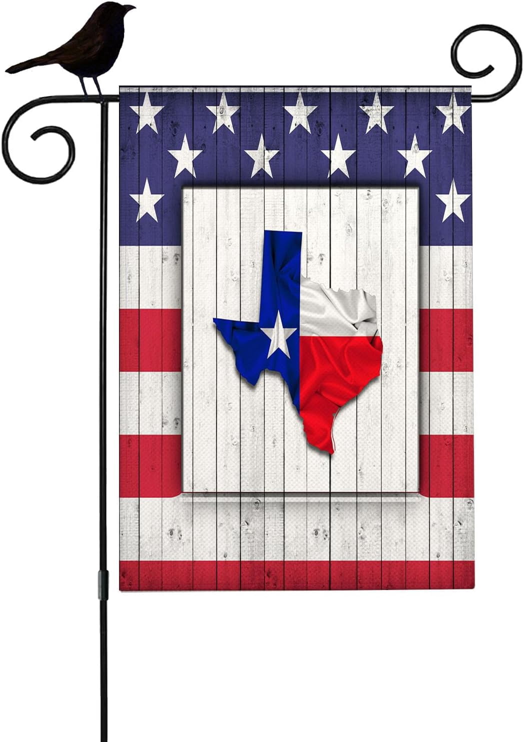 ADALE Texas State Garden Flags Double Sided, American Stars Stripes USA ...