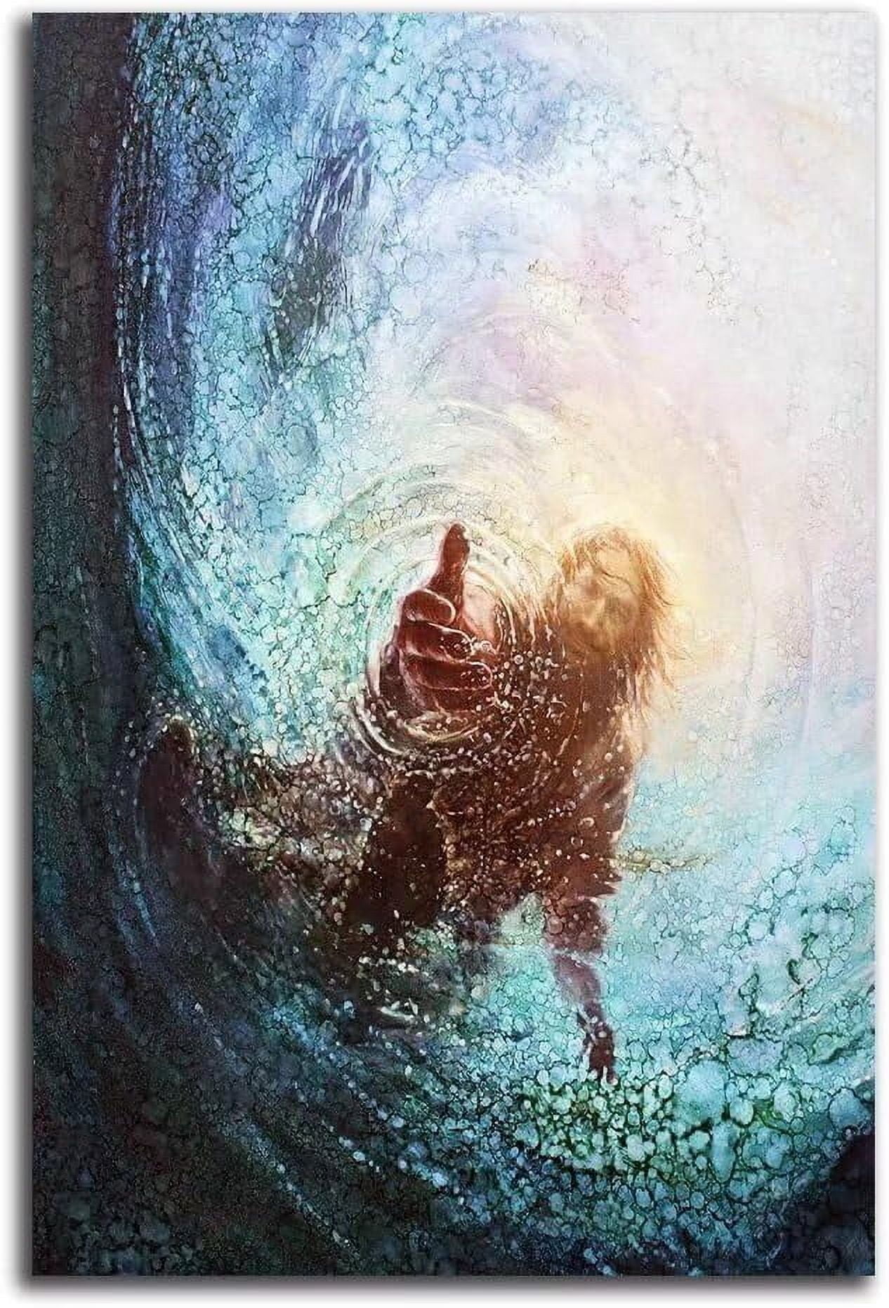 ADALE The Hand Of God Pictures For Wall Canvas Frameless Wall Art Jesus ...