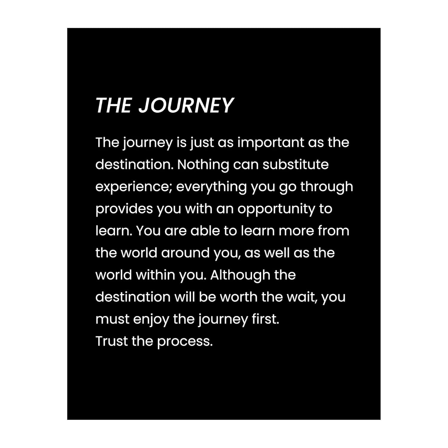 ADALE The Journey - Motivational Wall Dcor Print, Our Elegant Modern ...