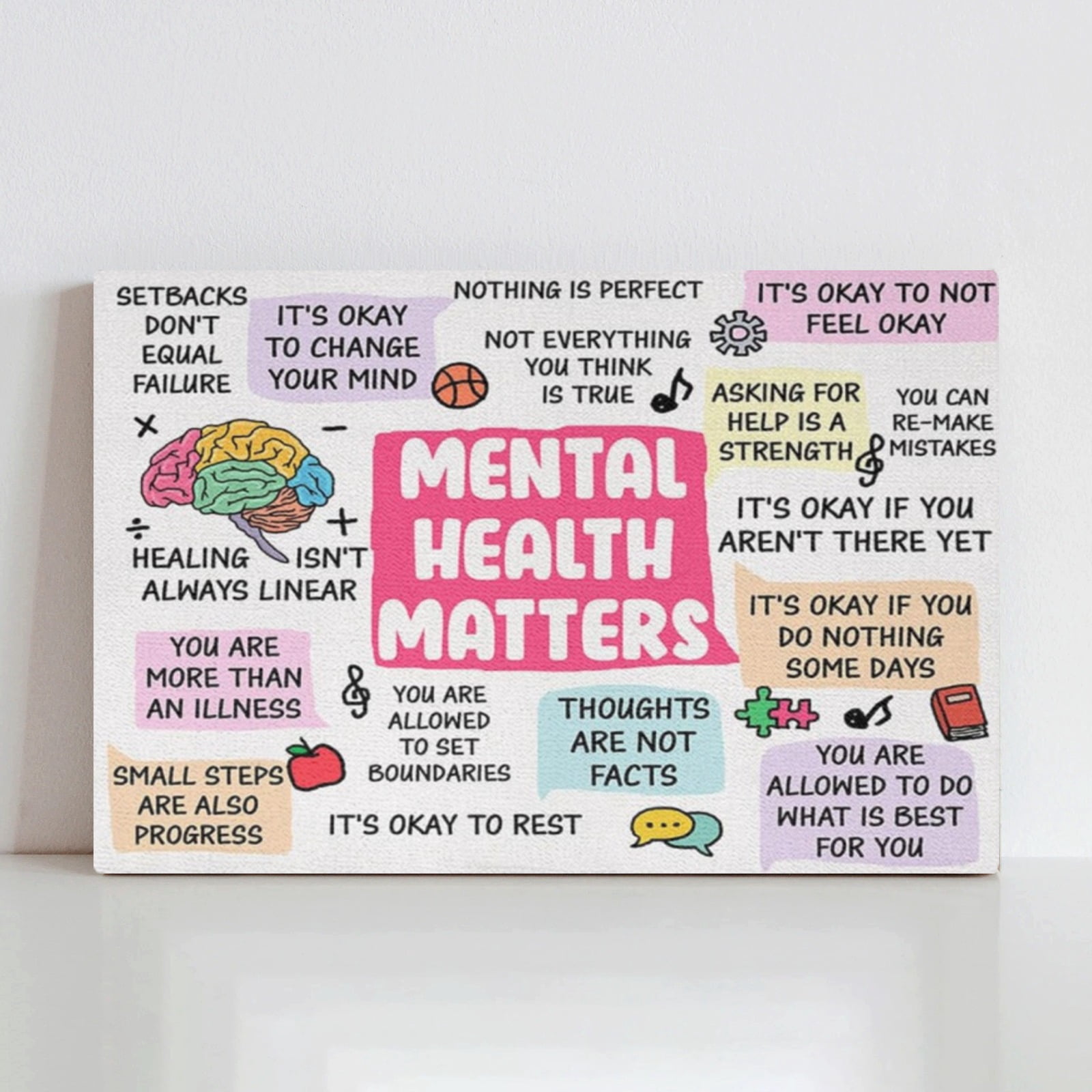 ADALE Therapy Office Mental Health Poster Canvas Wall Art for Decor ...
