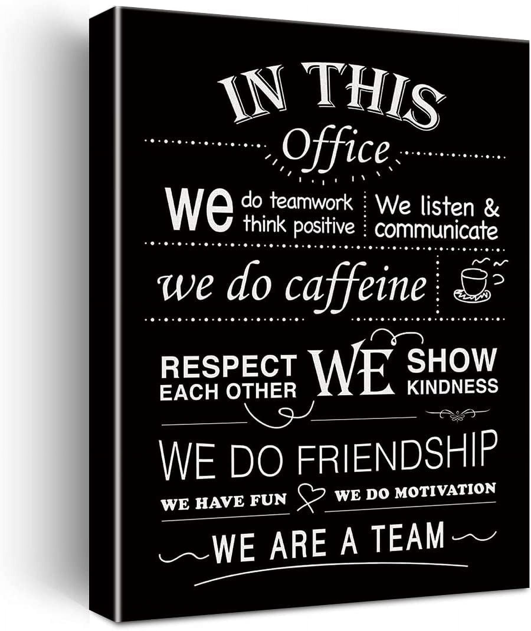 ADALE This Office We Do Teamwork Motivational Quotes Canvas Wall Art ...