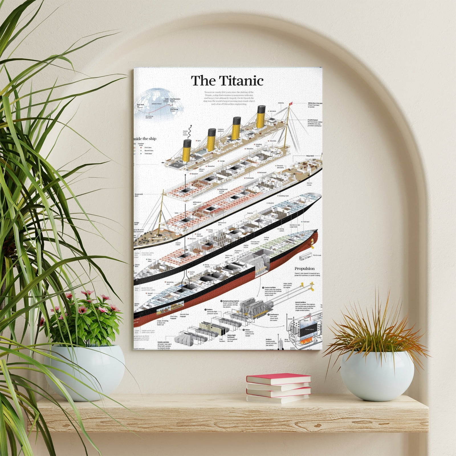 ADALE The Titanic Poster The Titanic Blueprint Poster Cool Poster ...