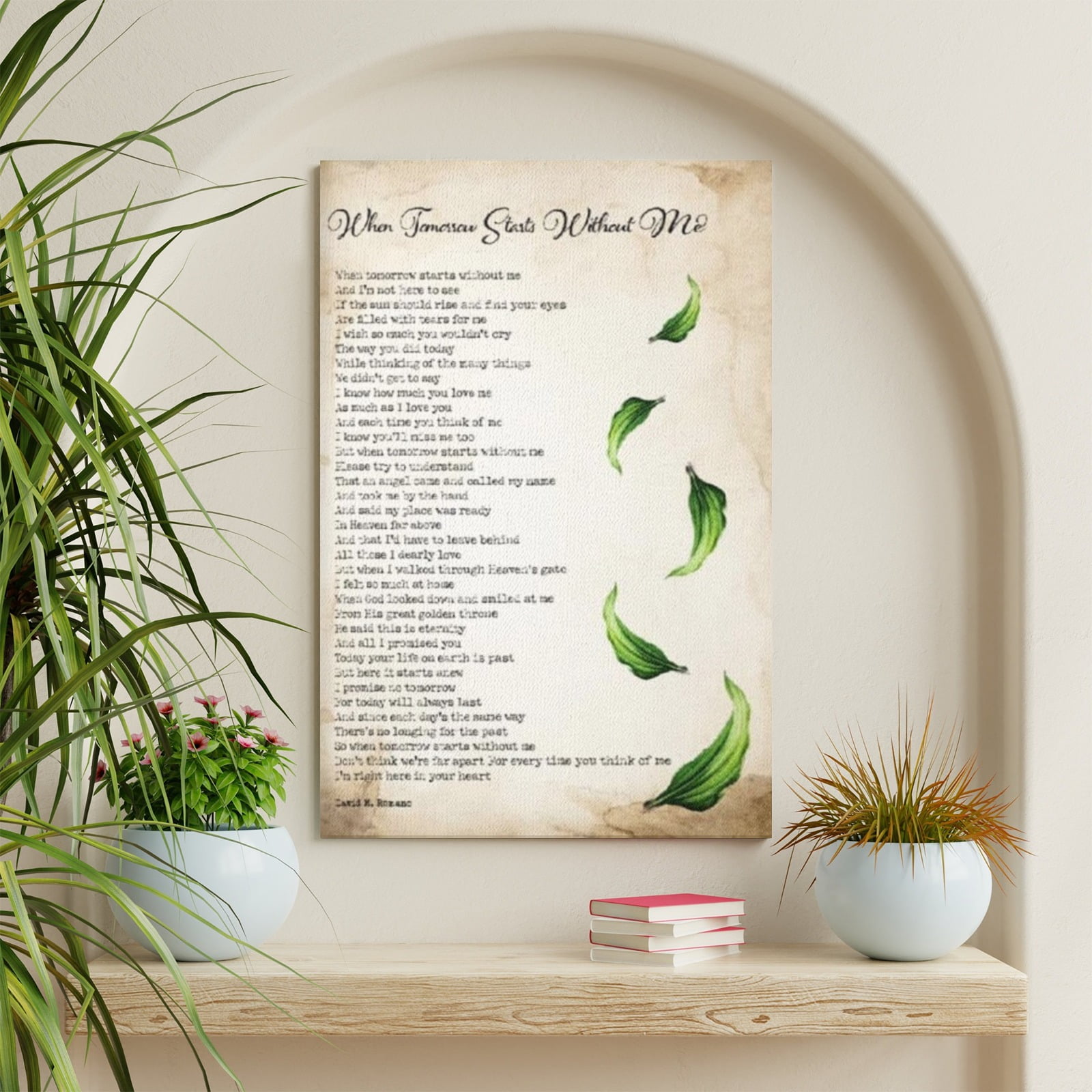 ADALE When Tomorrow Starts Without Me Poem Vintage Poster Motivational ...