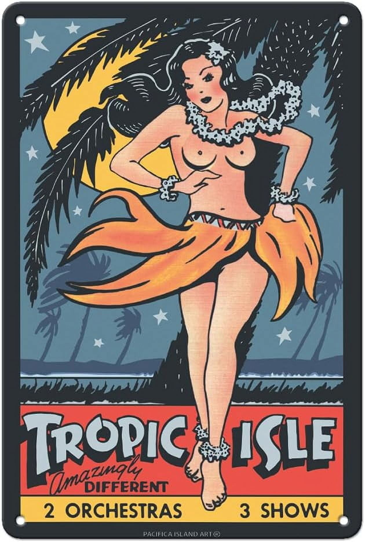 ADALE Tropic Isle - Hawaiian Hula Dancer - Pin Up Girl - Vintage ...