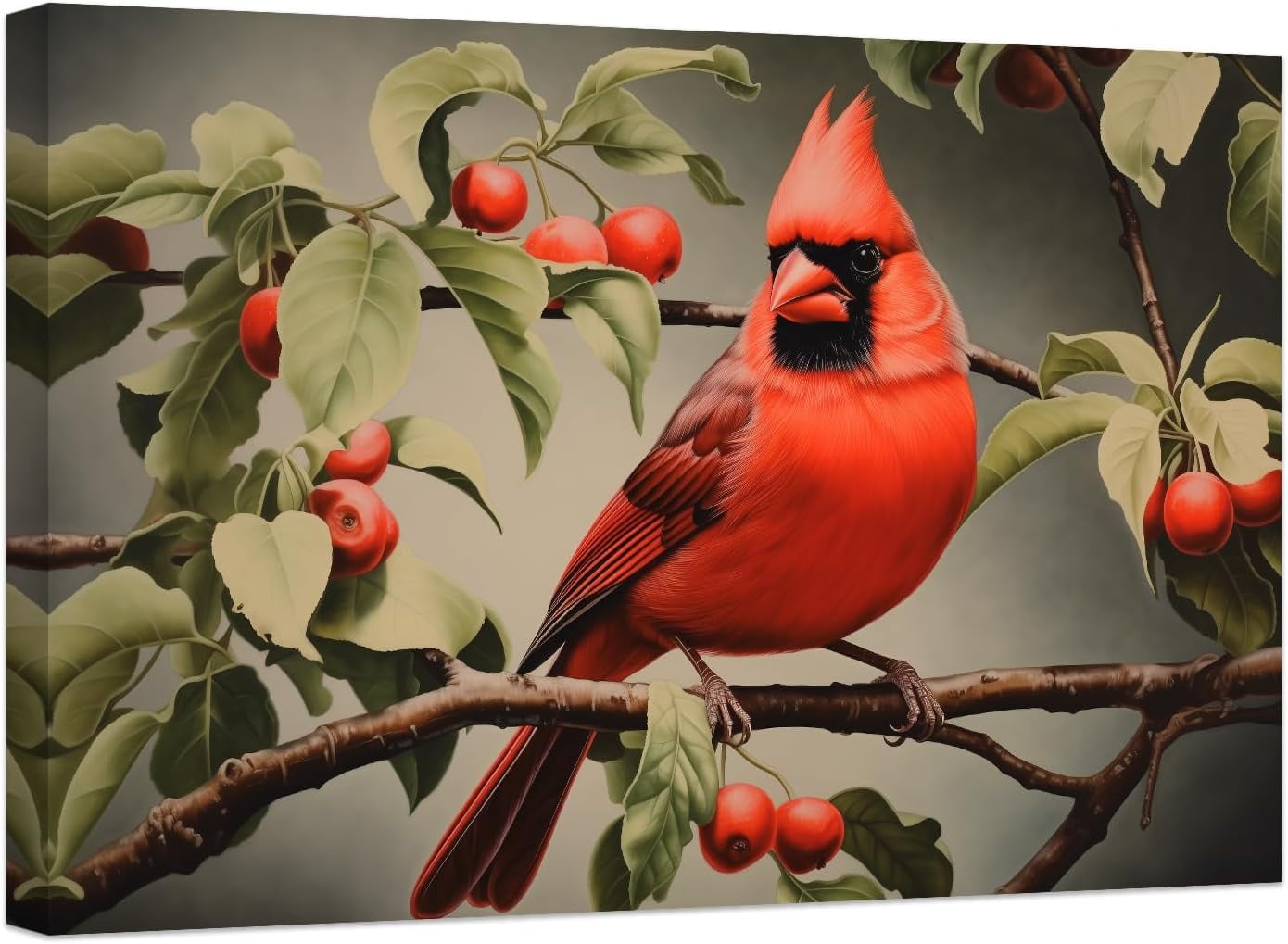 ADALE Vintage Cardinal Wall Art Pictures Of Red Birds Cardinal On ...
