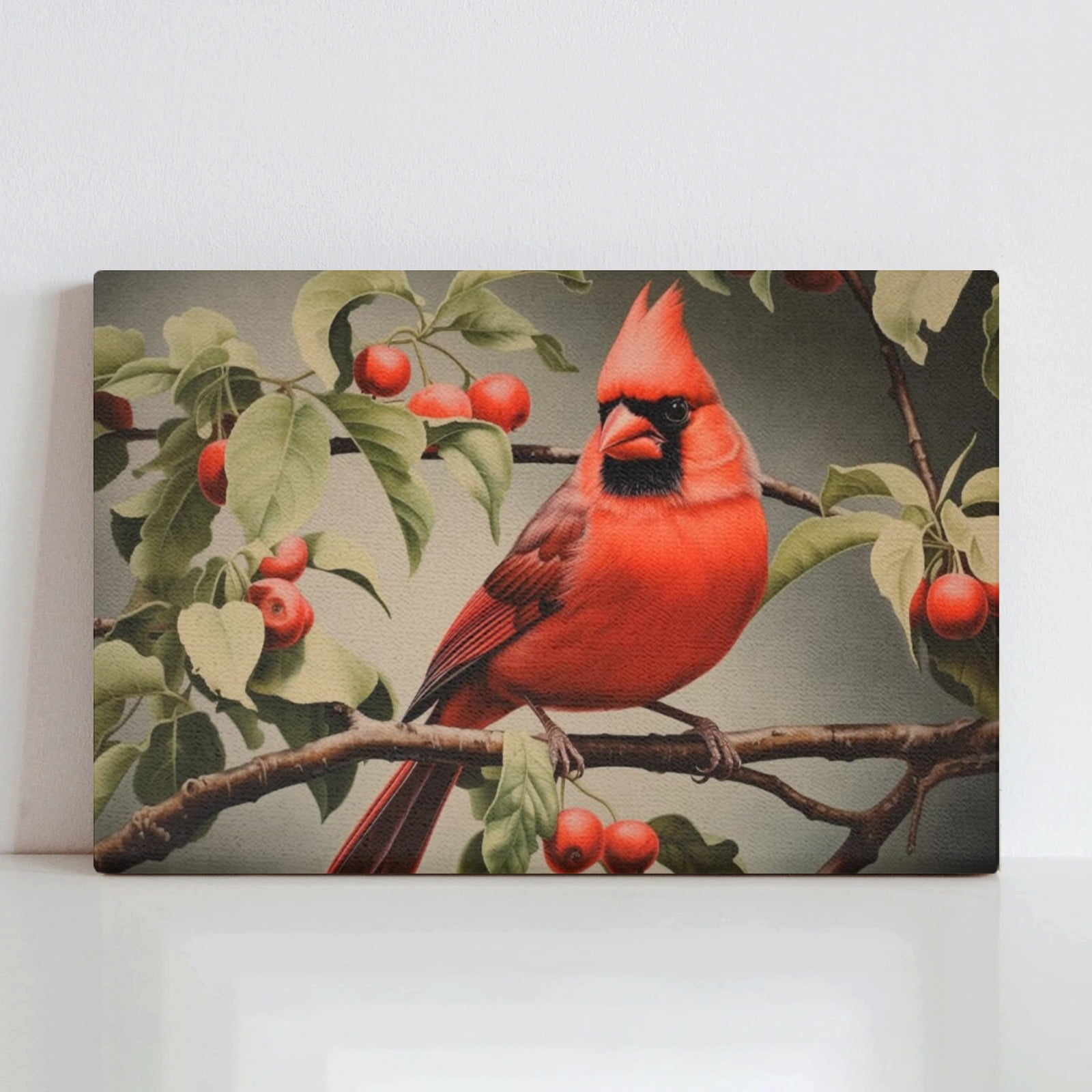 ADALE Vintage Cardinal Wall Art Pictures Of Red Birds Cardinal On ...