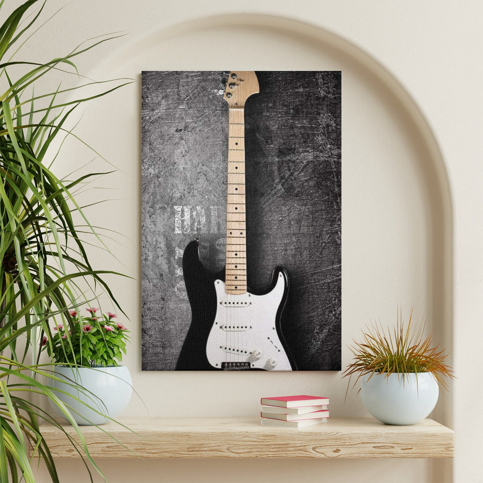 ADALE Vintage Guitar Music Wall Art Canvas Paintings Home Decor Guitar ...