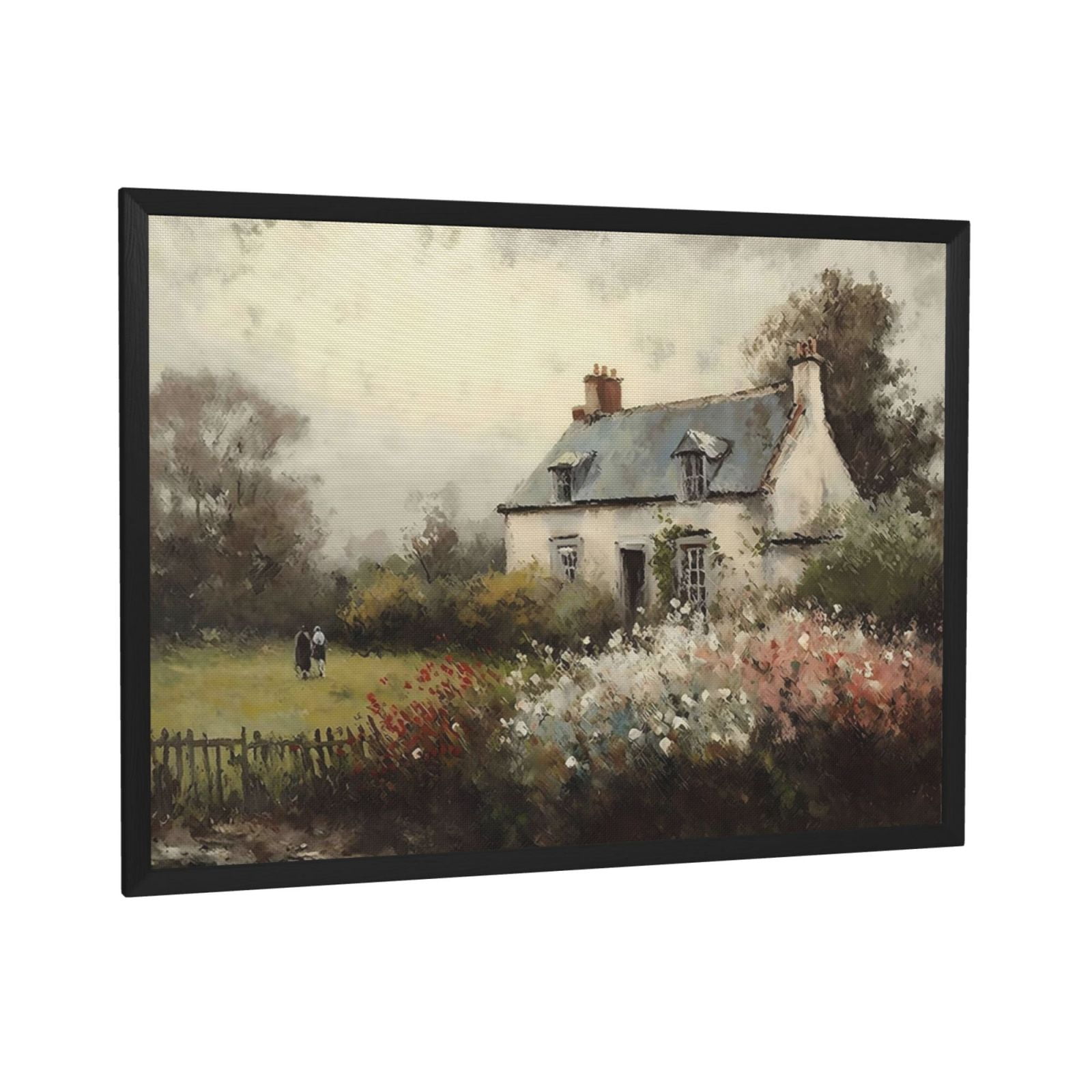 ADALE Vintage Landscape Flower Portrait Oil Painting Canvas Wall Art ...