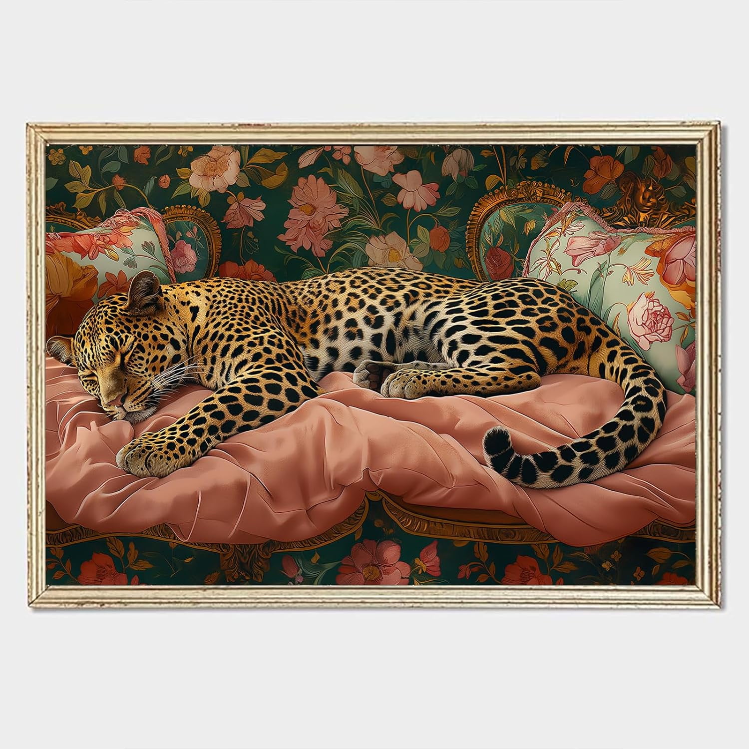 ADALE Vintage Leopard Wall Art Wildlife Animal Pictures Funny Cheetah ...