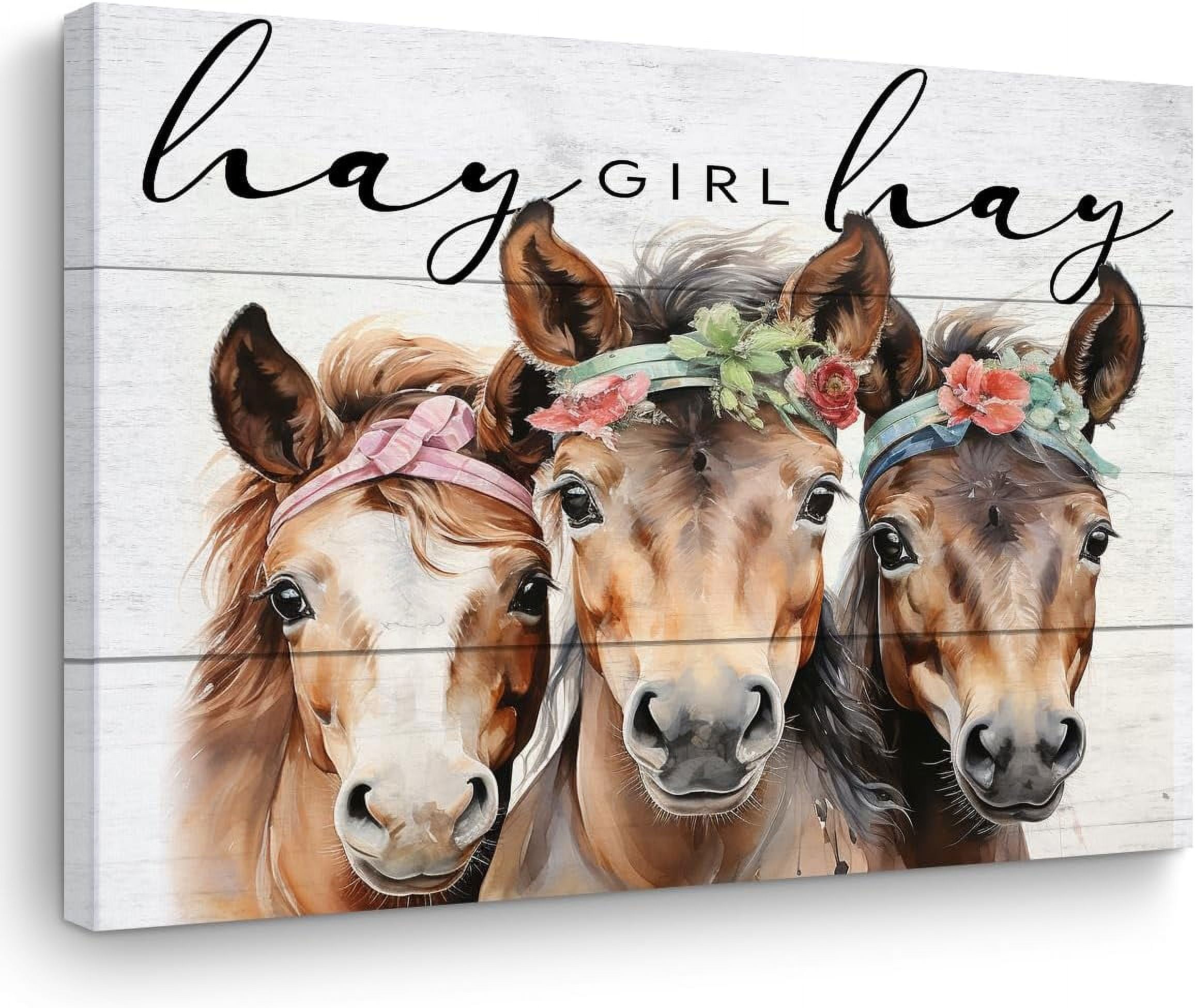 ADALE Vintage Pig Gifts Farm Animals Flowers Pig Decor Canvas Wall Art ...