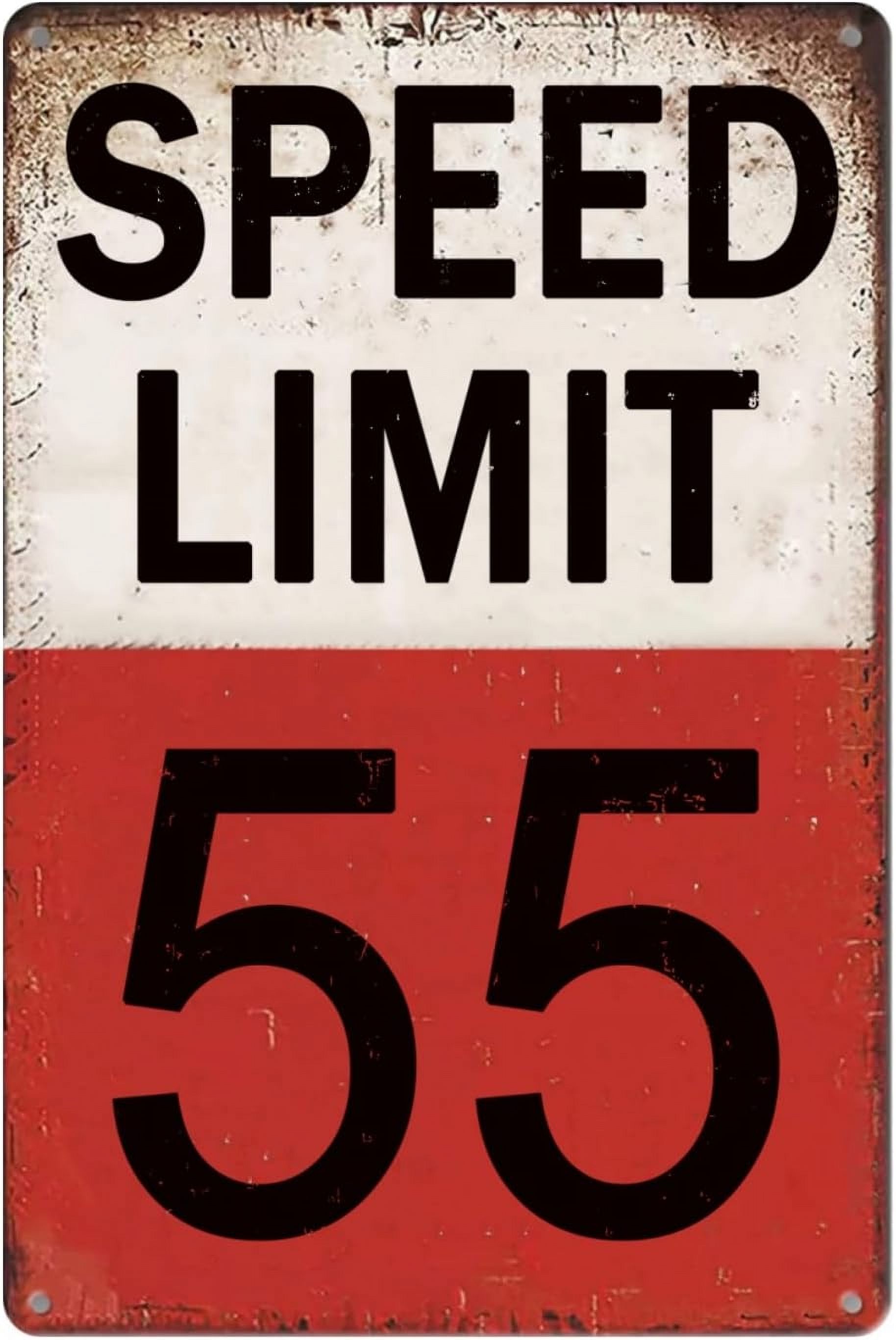 ADALE Vintage Tin Metal Sign speed limit sign Speed Limit 55 MPH Sign ...