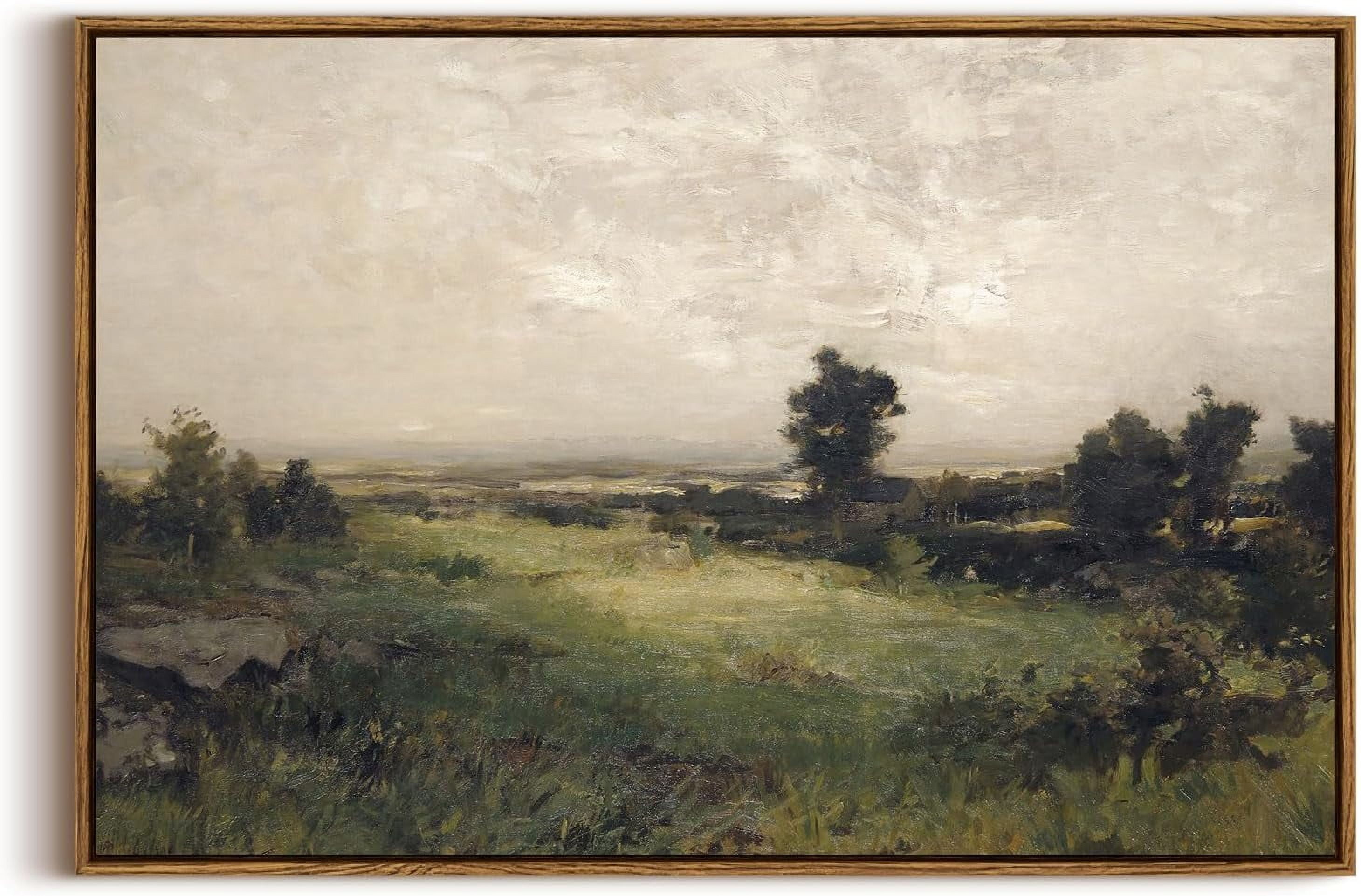 ADALE Vtage Landscape Canvas Large Wall Art, Wild Field Oil Patg Prts ...