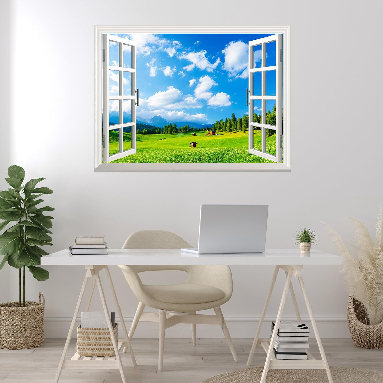 ADALE Wall Art/Wall Mural Print Painting Posters Blue Sky and Green ...