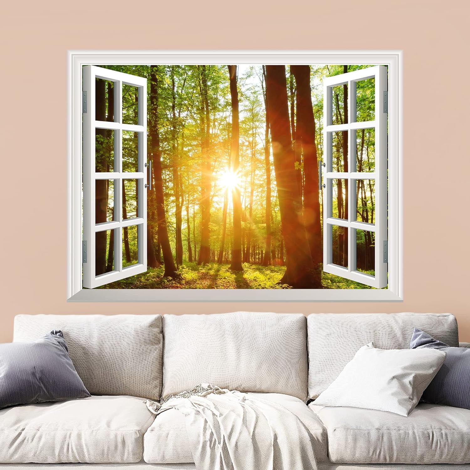 ADALE Wall Art/Wall Mural Print Painting Posters ( Forest Sunset ...