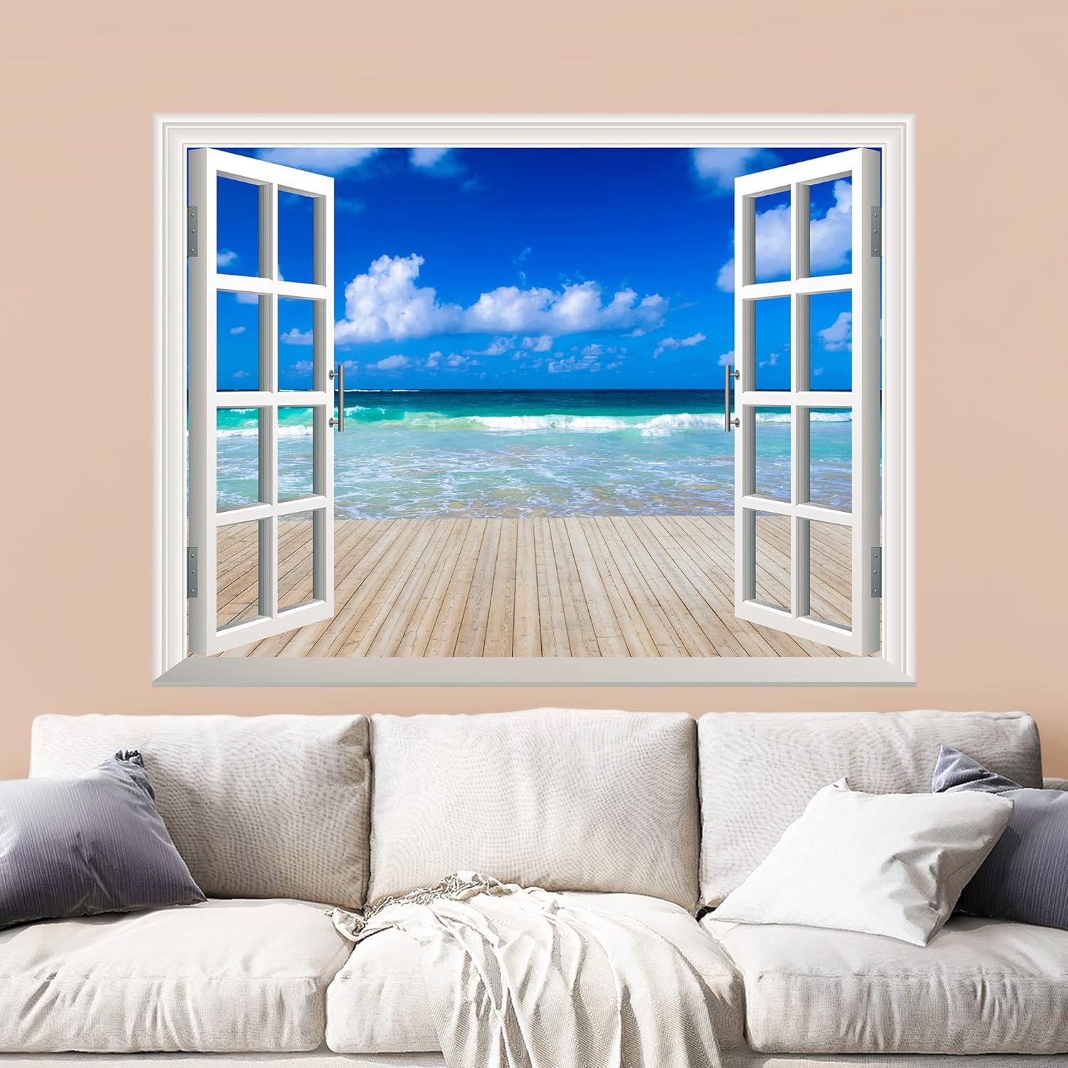 ADALE Wall Art/Wall Mural Print Painting Posters Tropical Sea Under The ...
