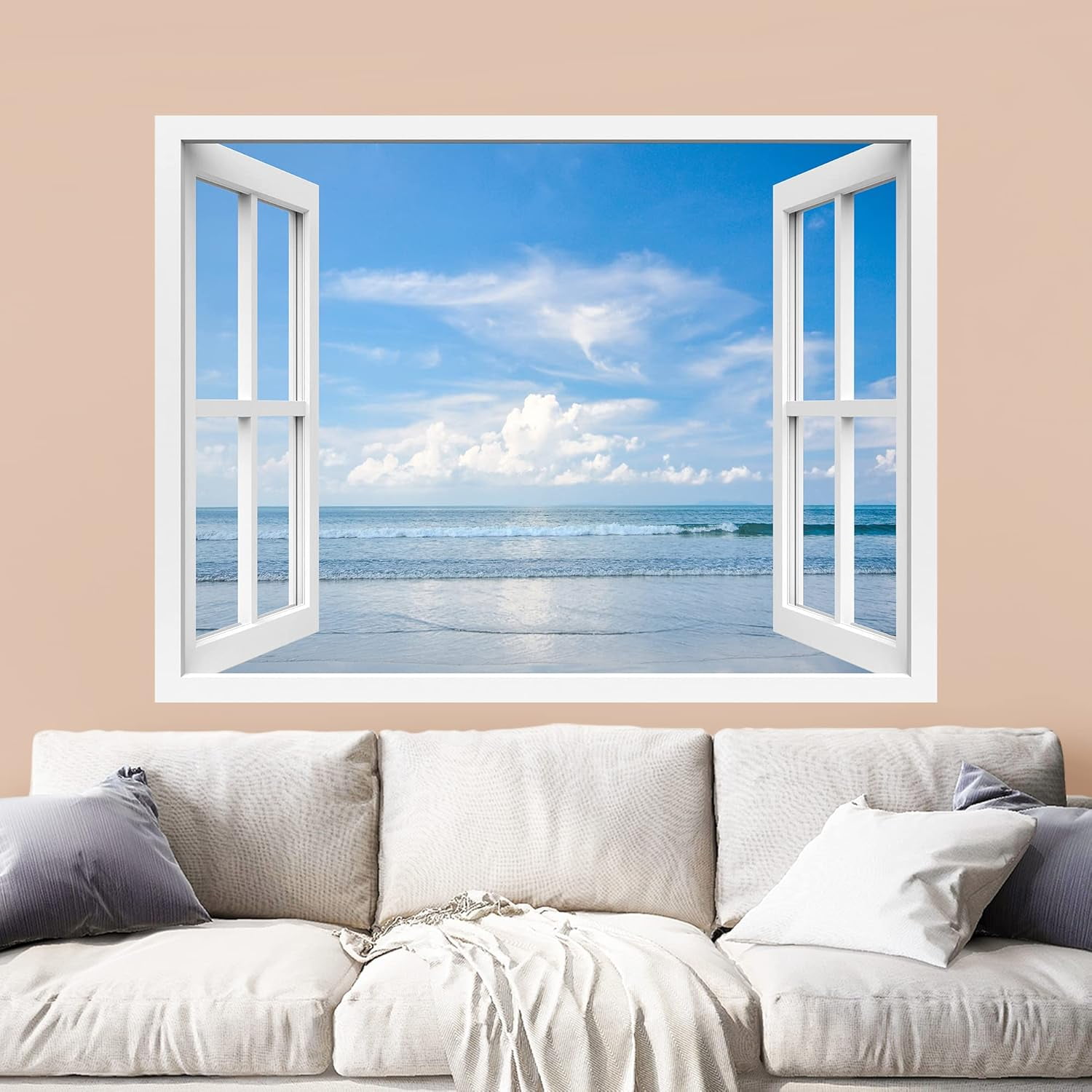 ADALE Wall Art/Wall Mural Print Painting Posters Window View Bright ...
